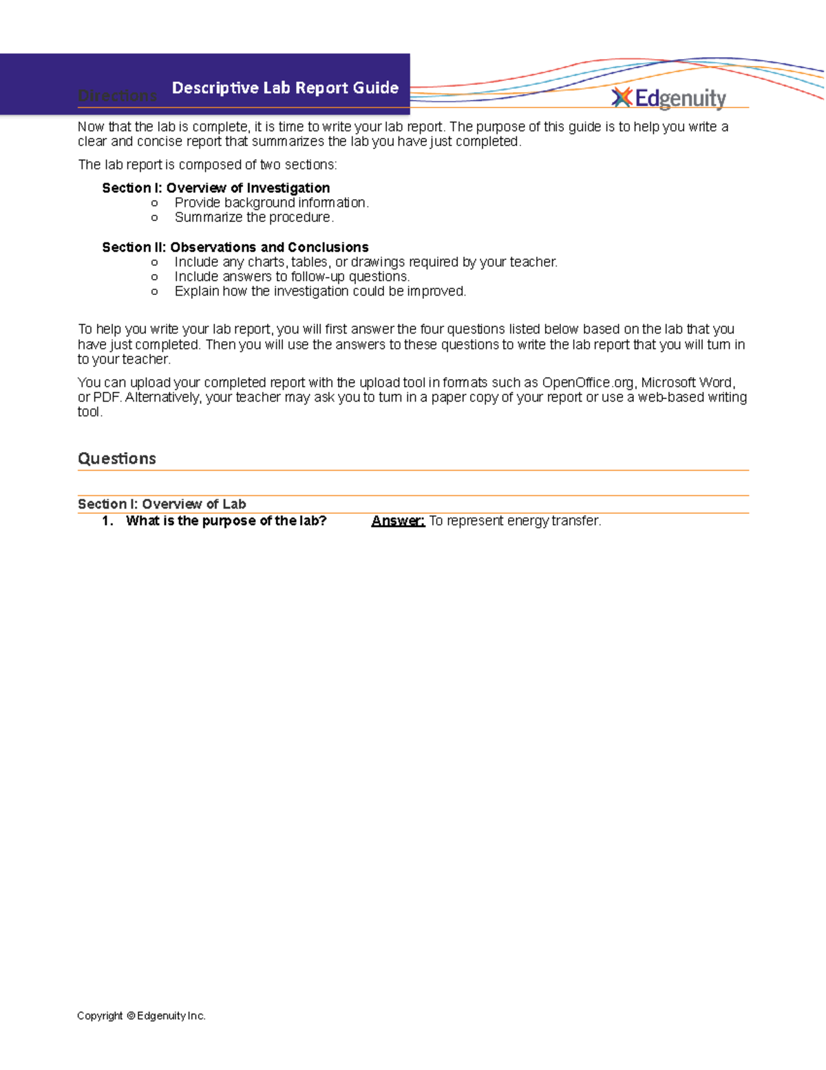 Final Descriptive Lab Report Guide 2 - Descrip(ve Lab Report Guide ...