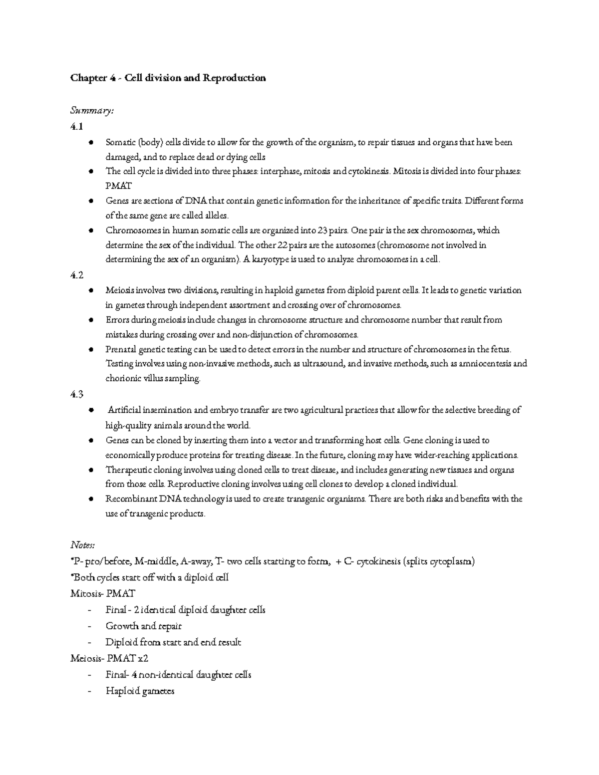Chapter 4 Notes Biology Chapter 4 Cell Division And Reproduction chapter-4-notes-biology-chapter-4-cell-division-and-reproduction