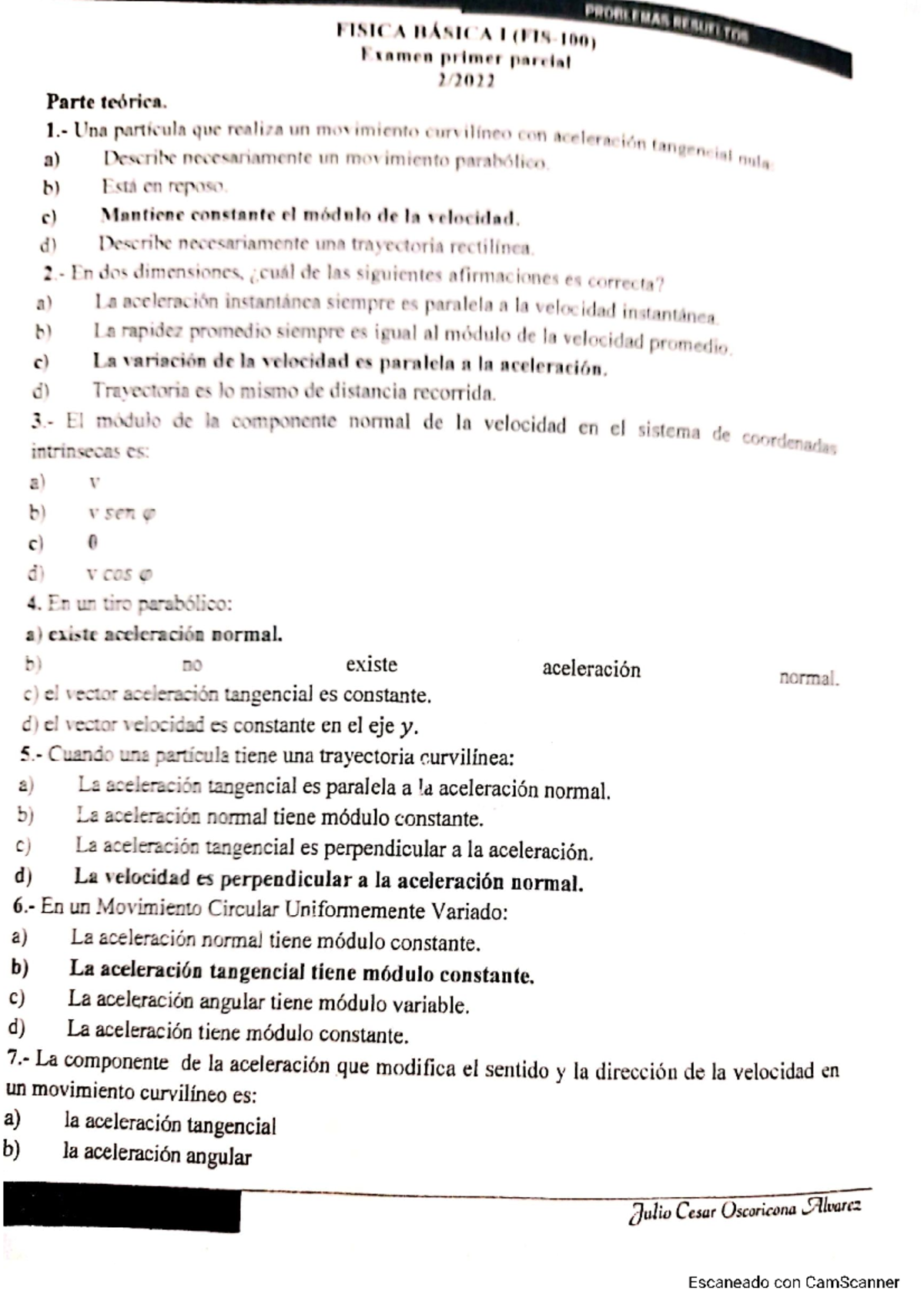 Ejercicios varios Fis-100 - Física Básica 1 - Studocu