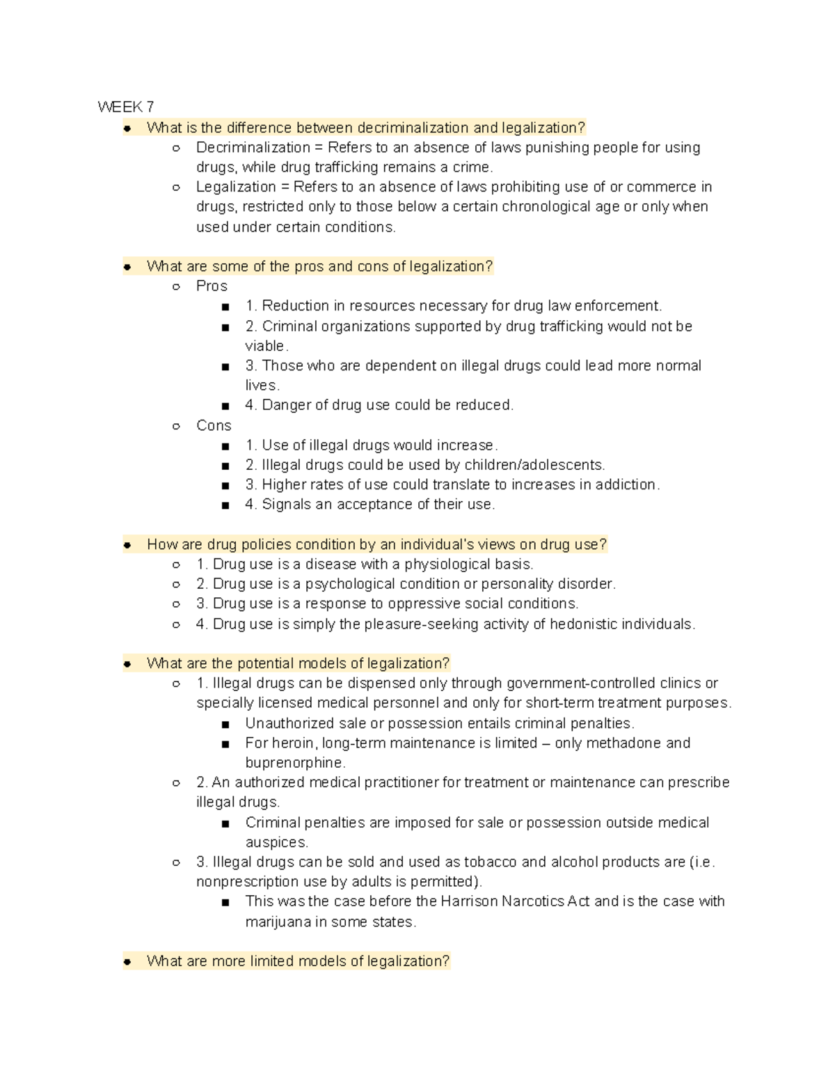 WEEK 7 - Professor Wanda Leal - WEEK 7 What is the difference between ...
