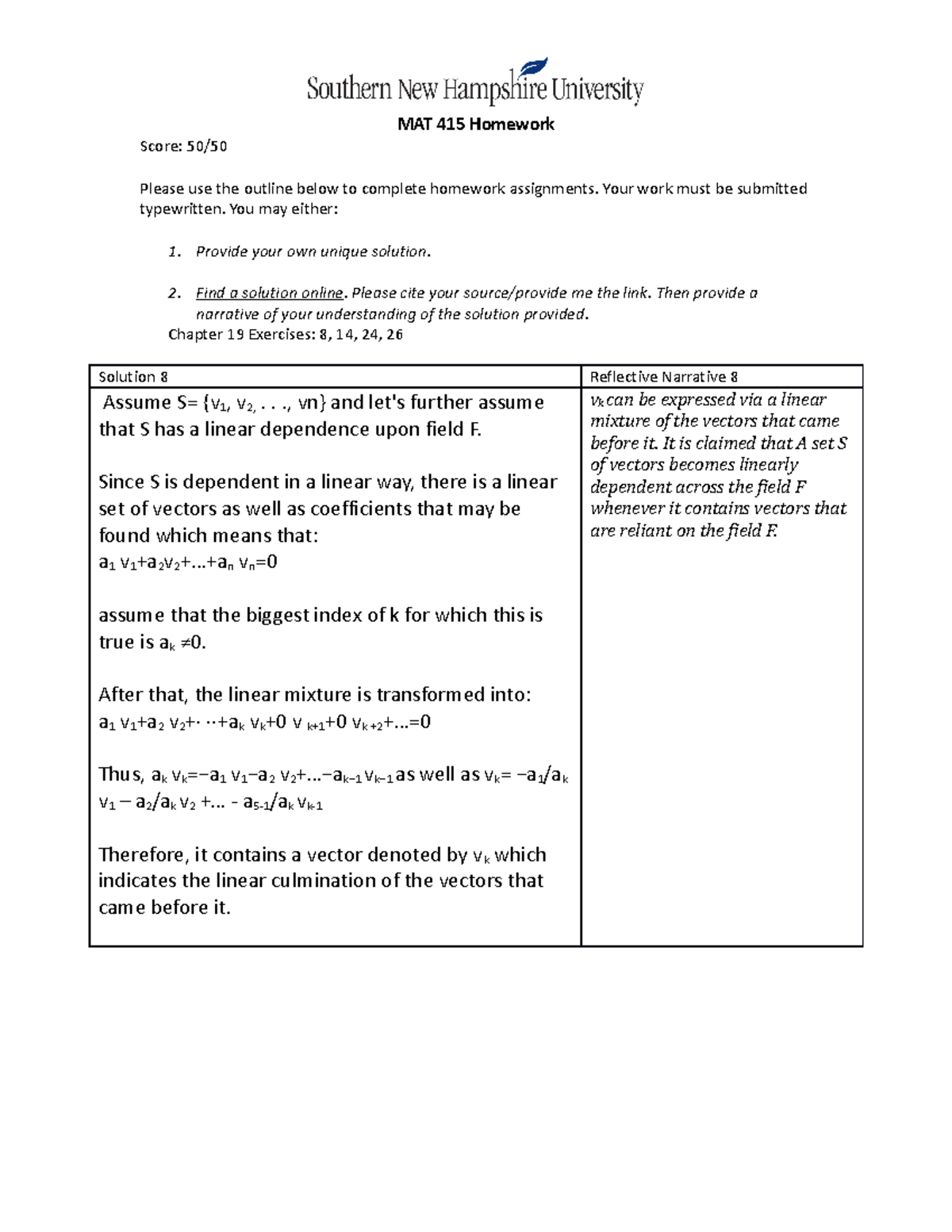 MAT 415 Homework Week 6 - Work with grade - MAT 415 Homework Score: 50 ...