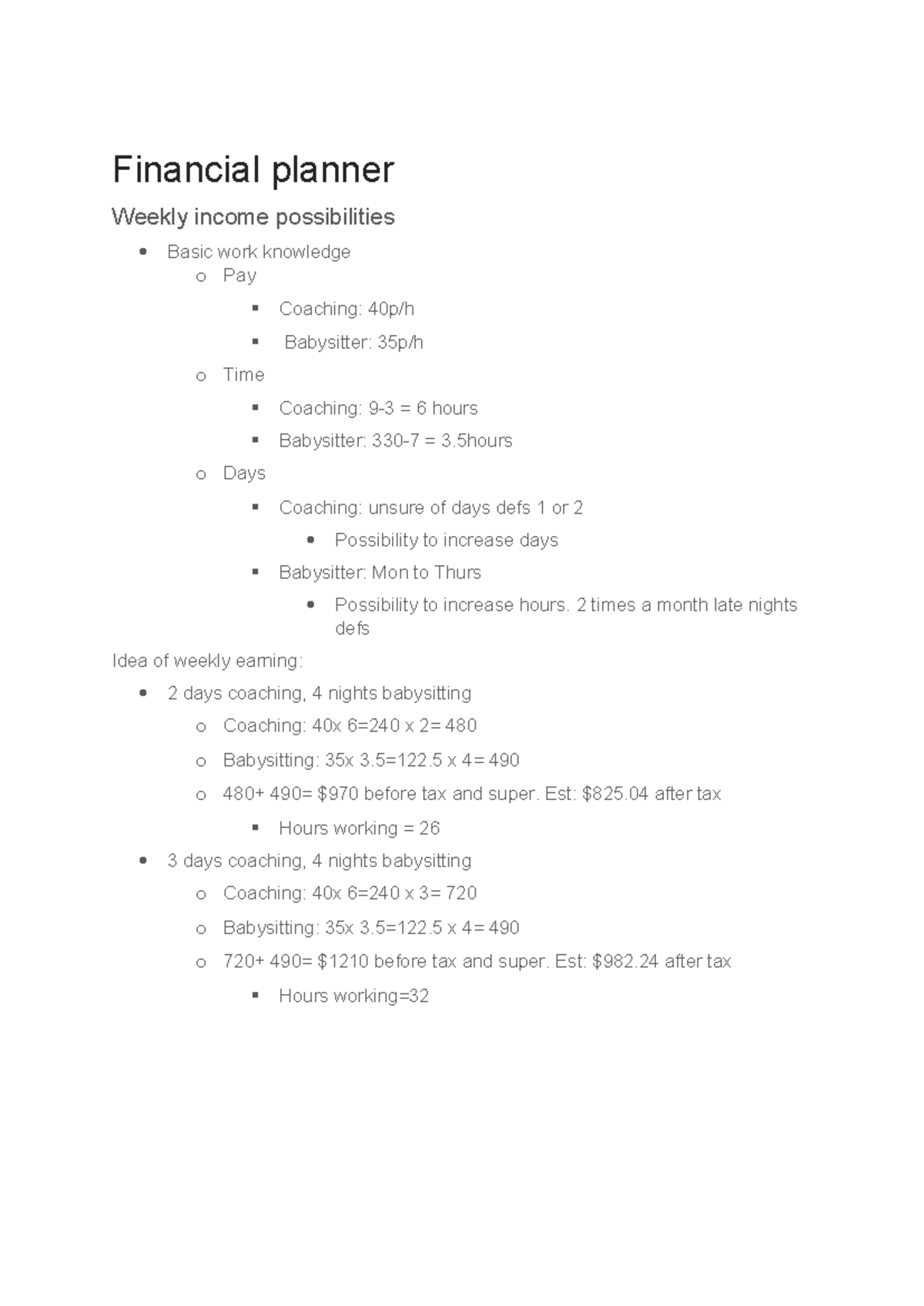 Document 2 - financial planning activity - Financial planner Weekly ...