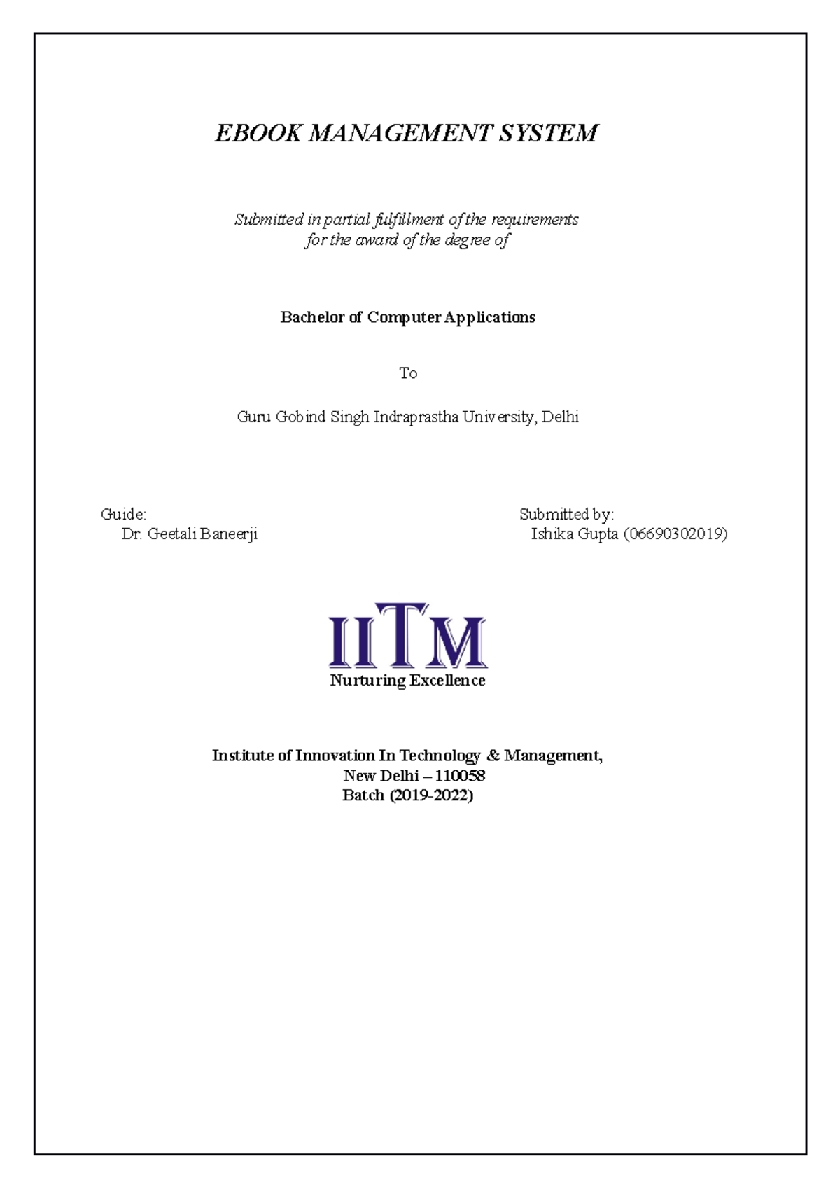 Ebook Management system - BCA - IPU - Studocu