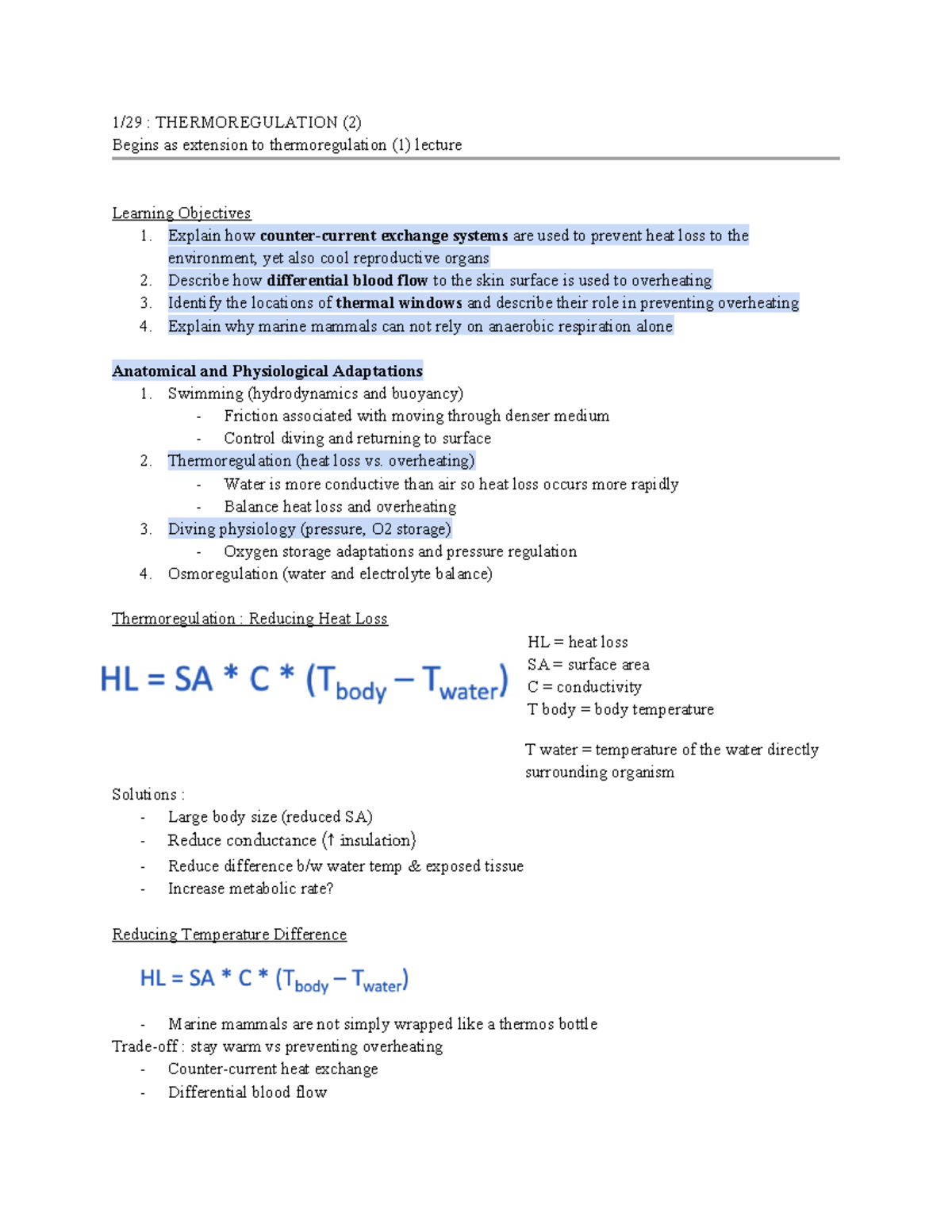 Thermoregulation - Explain how counter-current exchange systems are ...