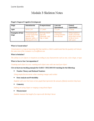 Skeleton Notes Science- Module 3 completed - Skeleton Notes Module 3 ...