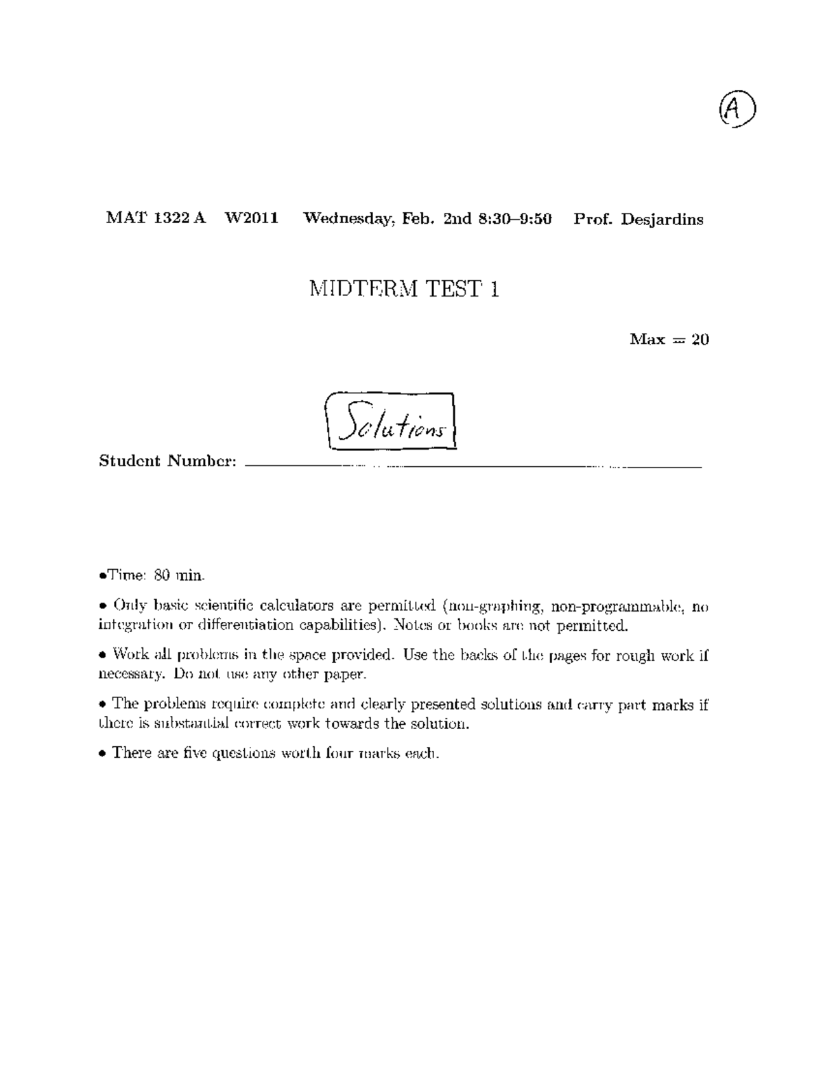 Calc2-midterm - midterm - MAT1722 - Studocu