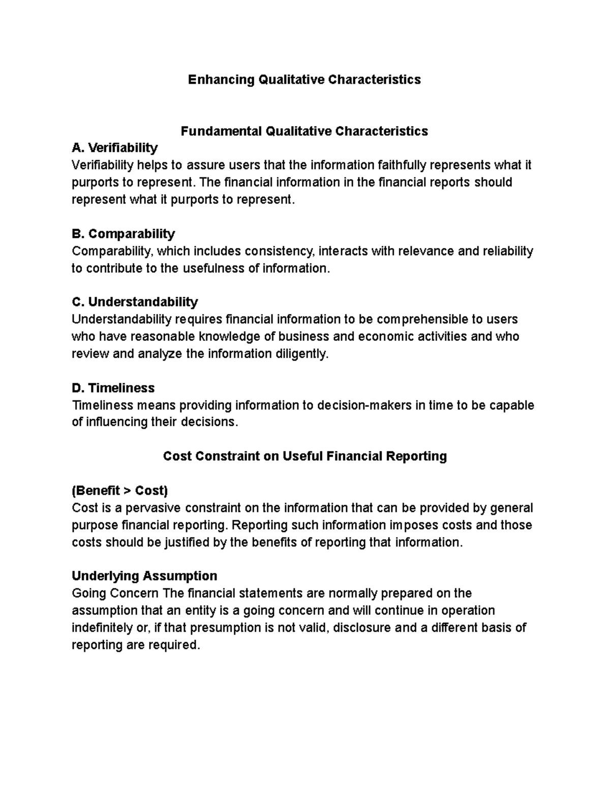 Users OF Accounting Information - Enhancing Qualitative Characteristics ...