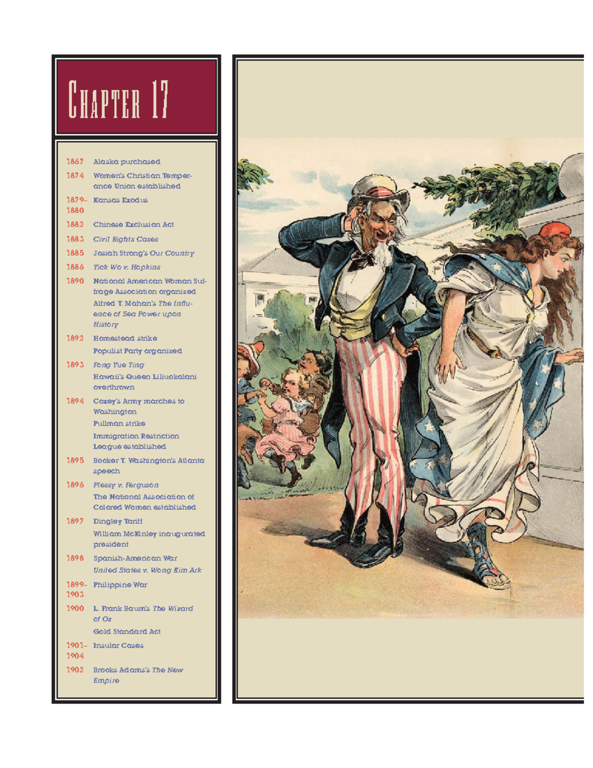 Chapter 17 give me liberty Apush - 1867 Alaska purchased 1874 Women’s ...