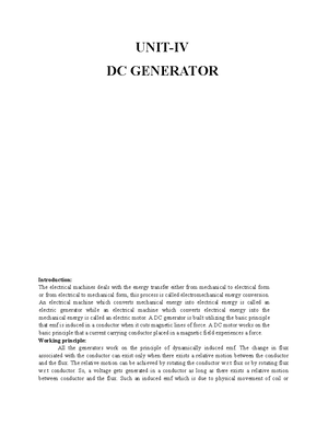Basic Electrical Engineering U3 Transformersupdated Unit Iii