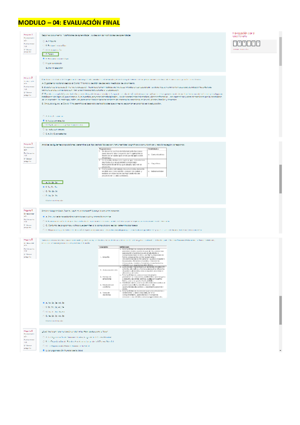 Evaluación Final Modulo-04 - Cultura Física - MODULO – 04: EVALUACIÓN FINAL - Studocu