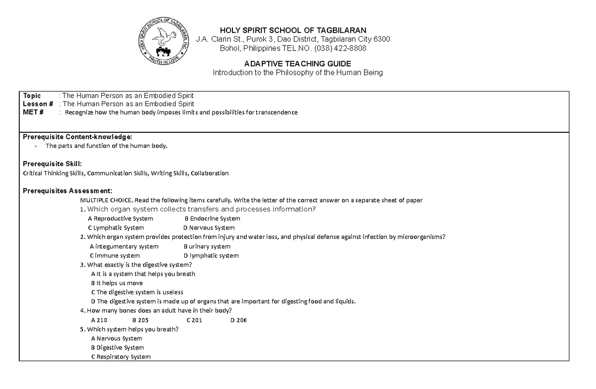 14 Philo ATG-4 2223-Embodied Spirit - Philosophy - Studocu