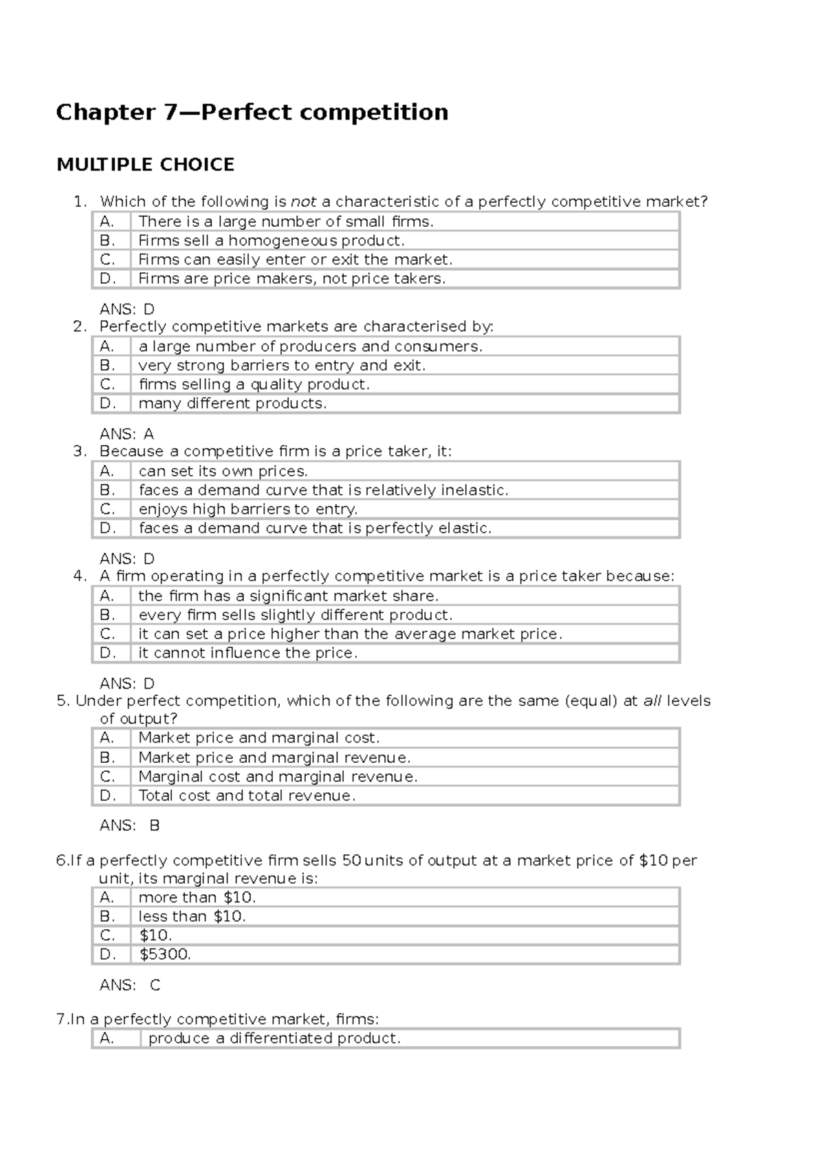 Tutorial 3A Perfect Competition MCQ Ans - Management Accounting ...