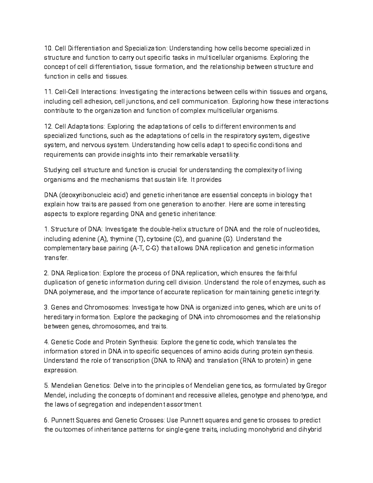 Introduction to Biologyy-6 - Cell Differentiation and Specialization ...