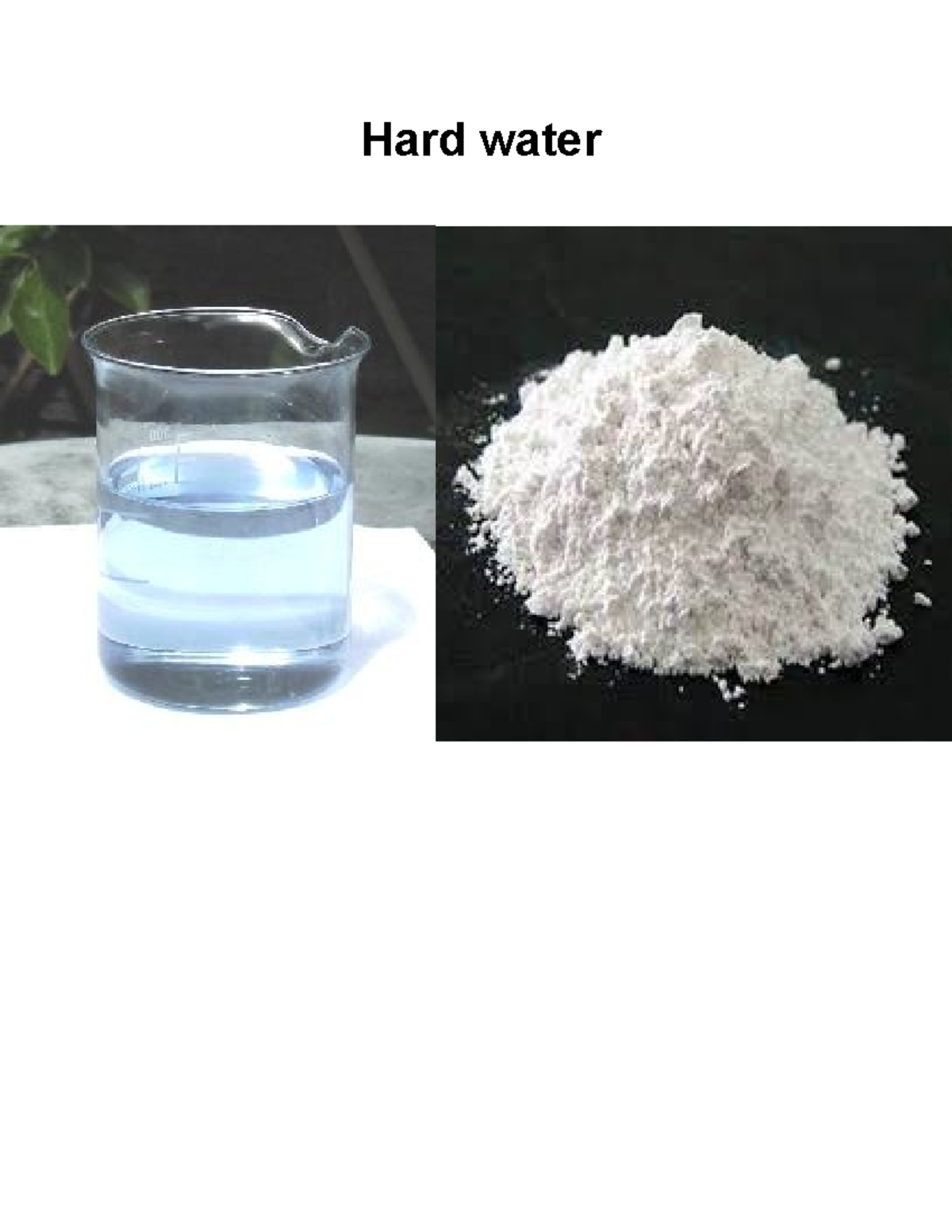 Scheikunde Verslag Hard water - Hard water Inhoudsopgave Inleiding In ...