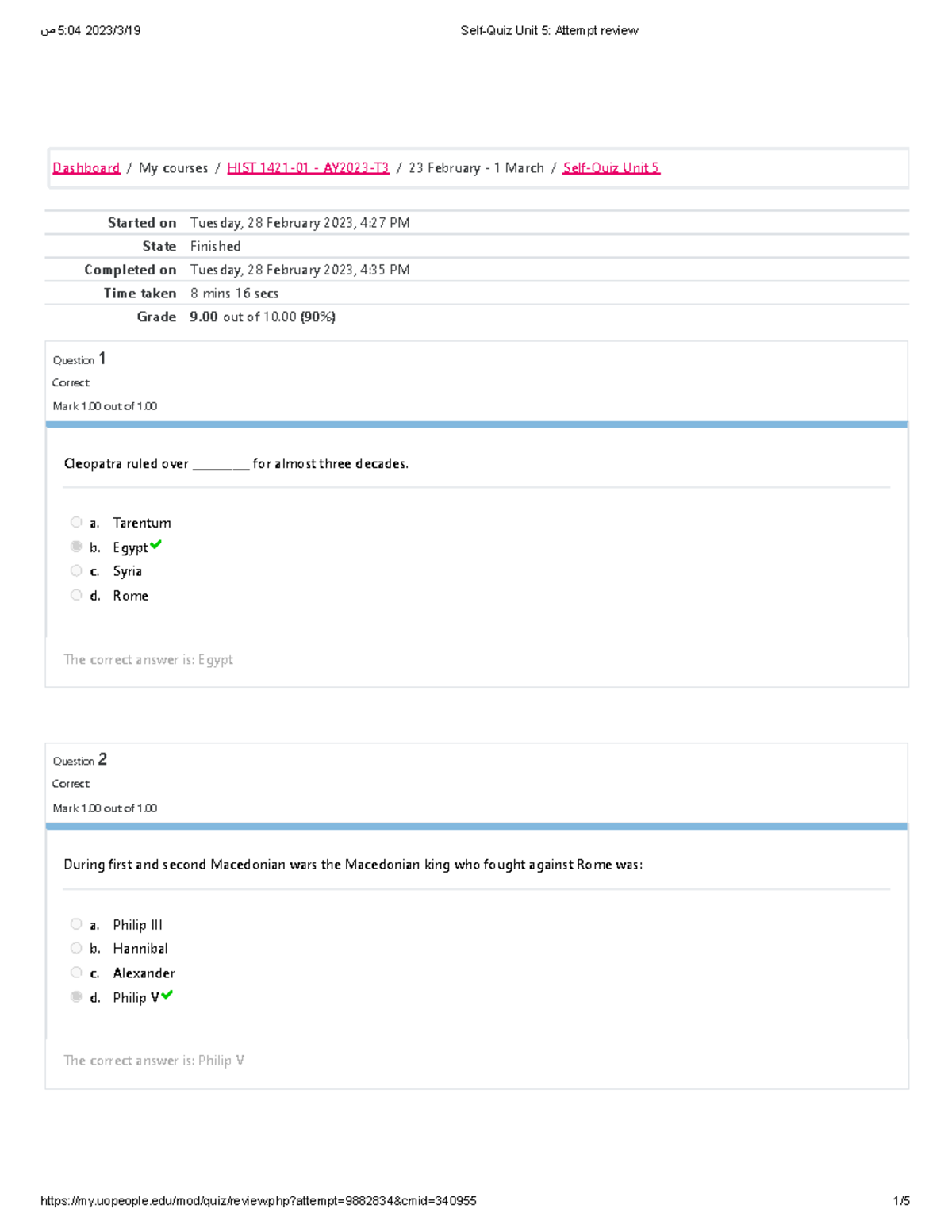 Unit 5 Attempt Review - Studocu