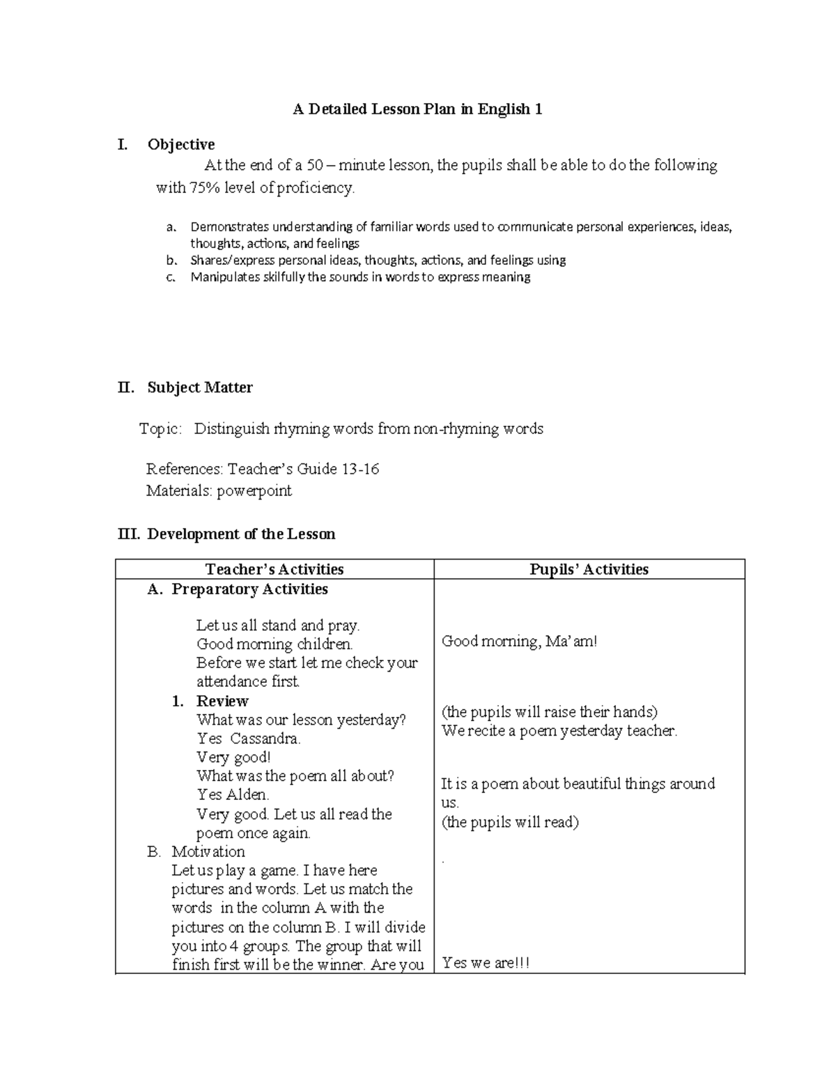 Final Demo in Math 2 DLP - A Detailed Lesson Plan in English 1 I ...