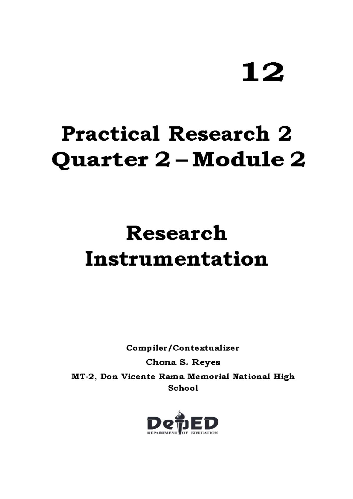 2 Q2 Practical Research - 12 Practical Research 2 Quarter 2 – Module 2 ...