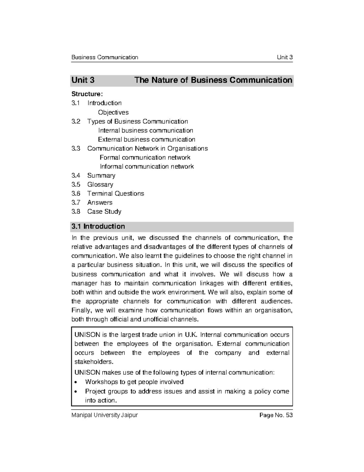 Unit 3 - The Nature of Business Communication - Unit 3 The Nature of ...
