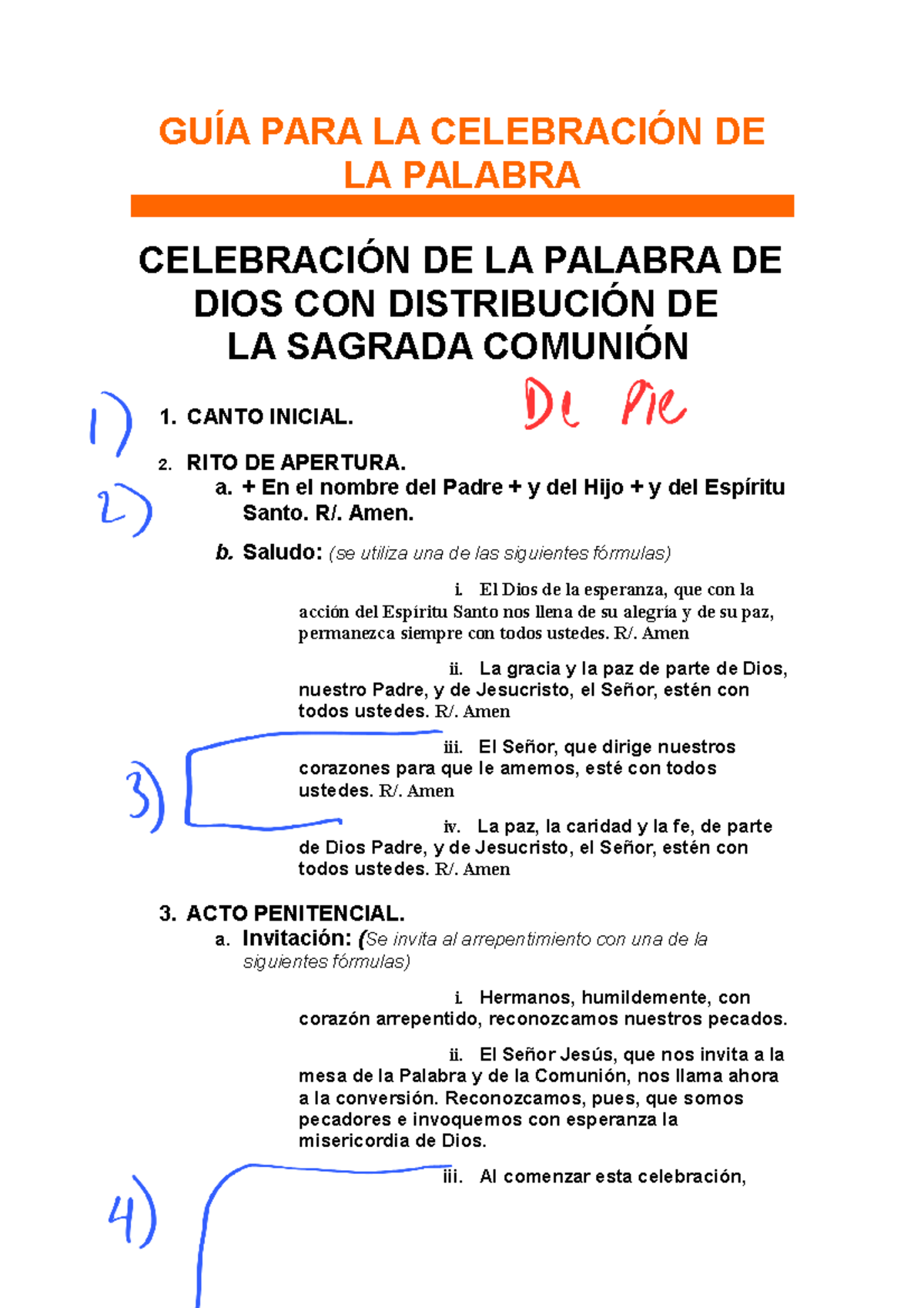 Guia de Celebraciónde La Palabra - GUÍA PARA LA CELEBRACIÓN DE LA ...