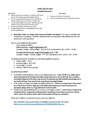 STAT 200 2021 GE3 - STAT - 1 STAT 200 Guided Exercise 3 For On-Line ...