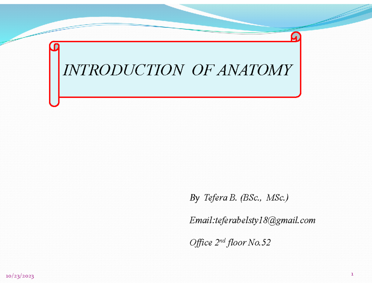 Int-1 - By Tefera B. (BSc., MSc.) Email:teferabelsty18@gmail 2 nd floor ...