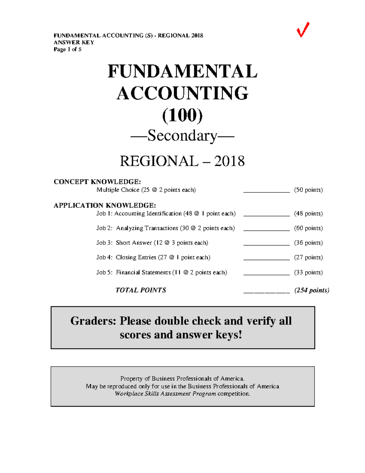 100-S-Fundamental Accounting R 2018-Key - ANSWER KEY Page 1 of 5 ...