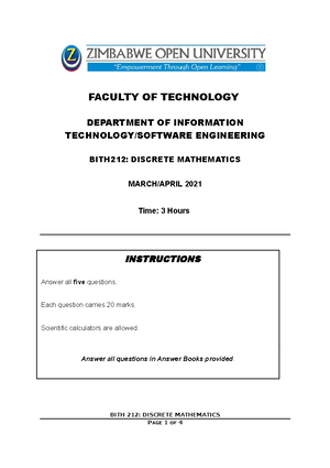 BITH212 - good - FACULTY OF INFORMATION TECHNOLOGY AND MULTIMEDIA ...