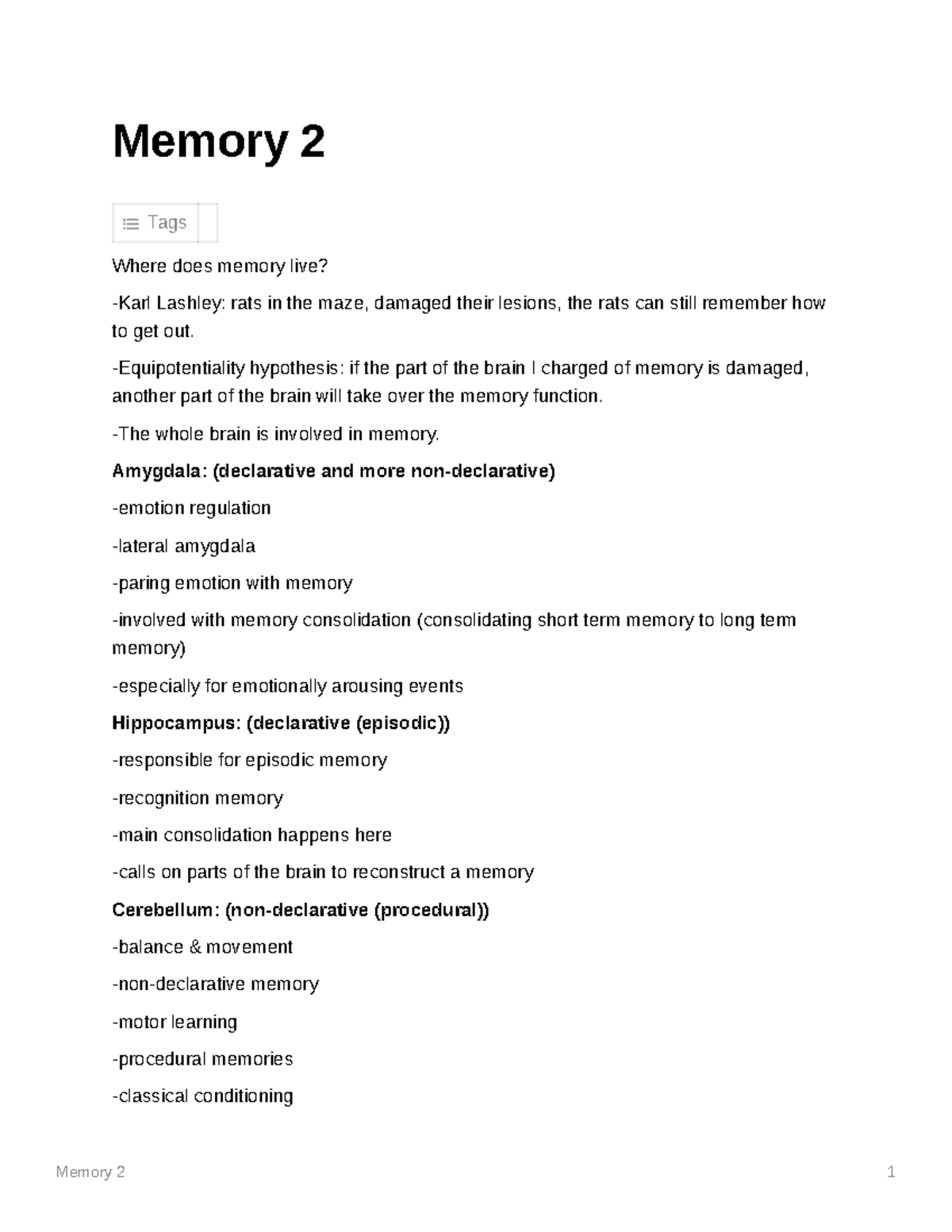 Memory 2 - Simon Loilett psyc 101 001 - Memory 2 Tags Where does memory ...