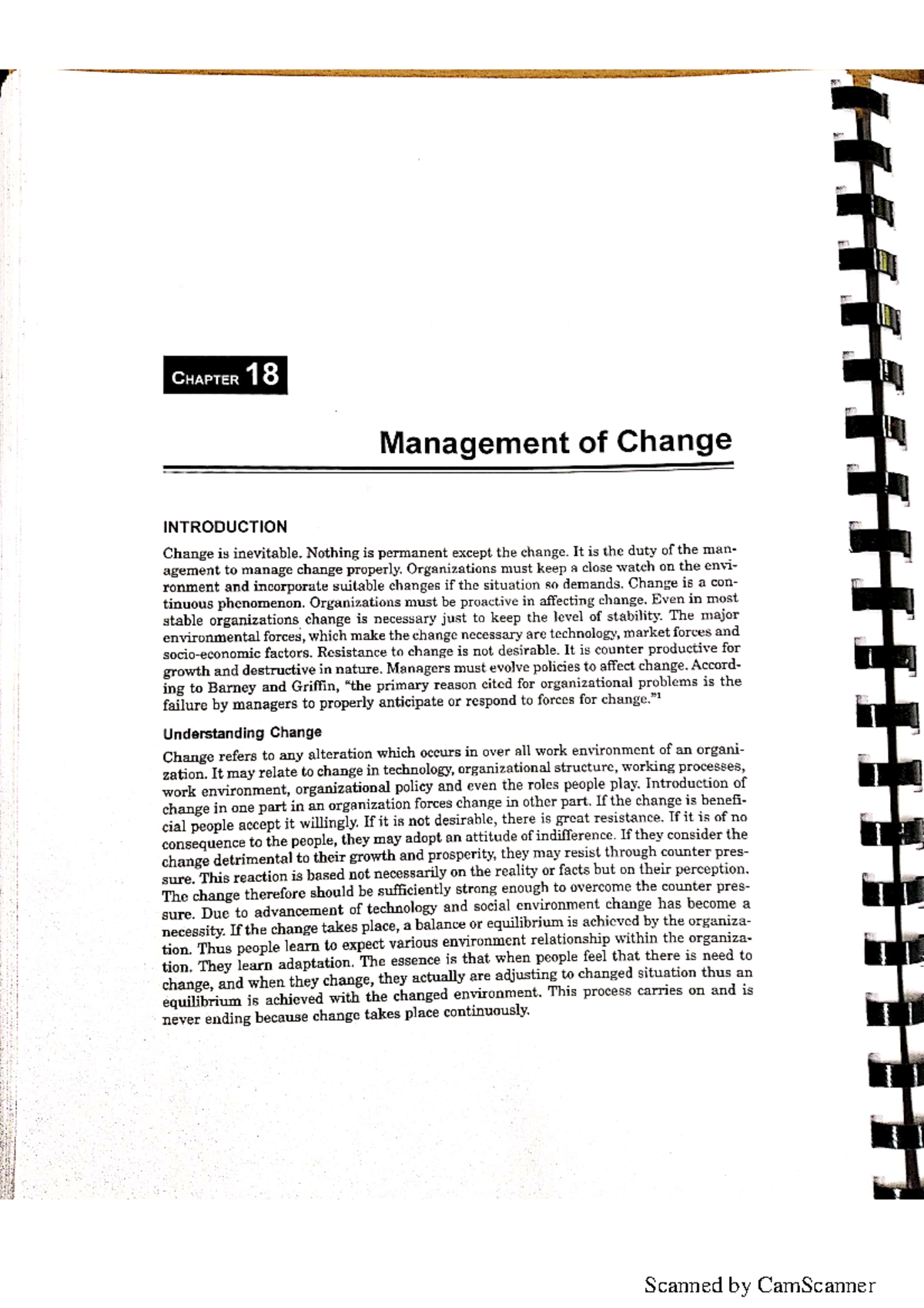 OD-Management of change - ORGANISATIONAL BEHAVIOUR - Studocu