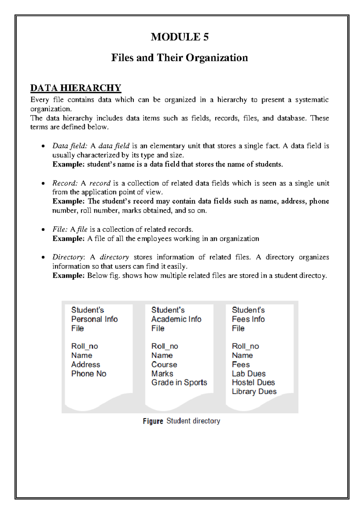 Dsa Iii Sem Mod 5 Simplifiedvtunetwork Module 5 Files And Their