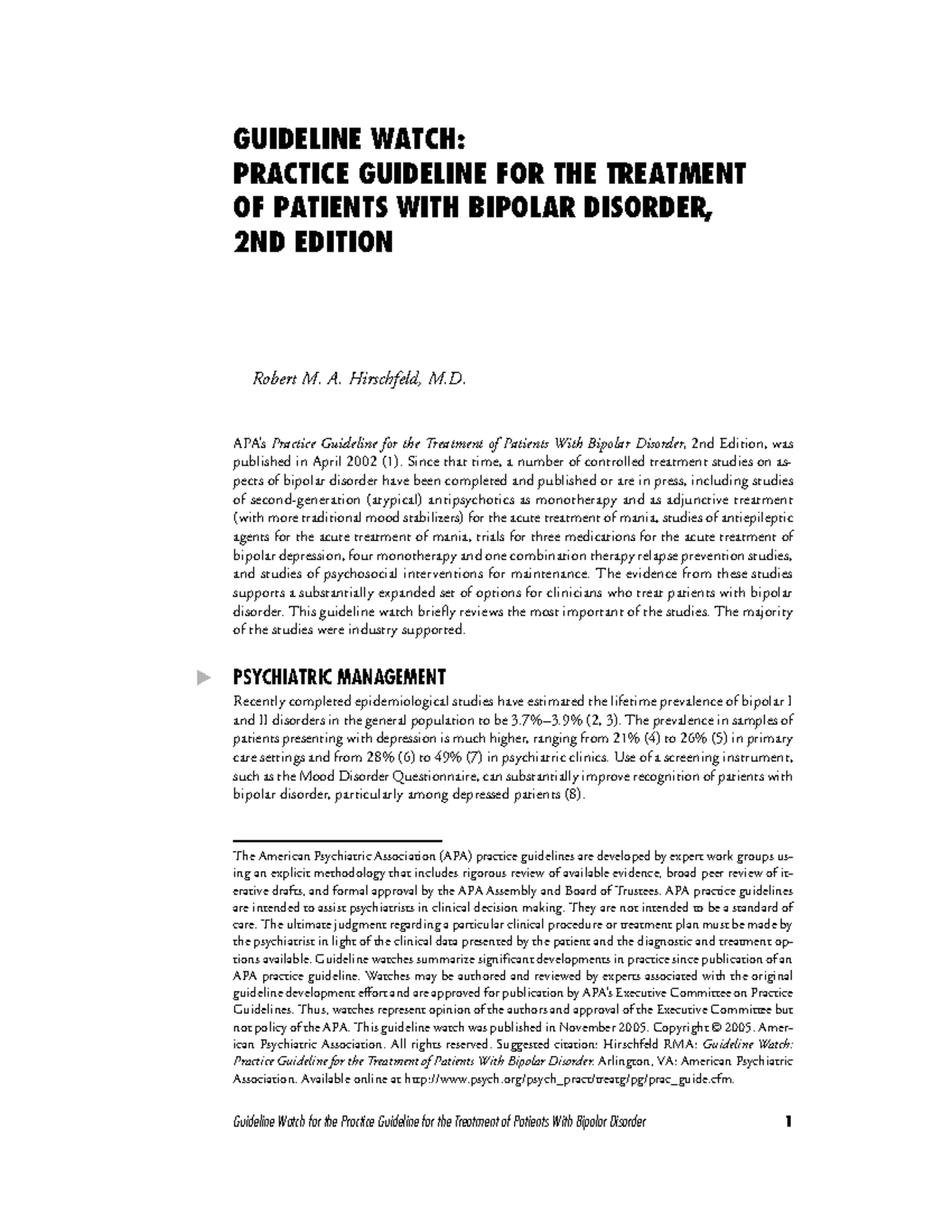 Bipolar-watch - bipolar note - Guideline Watch for the Practice ...