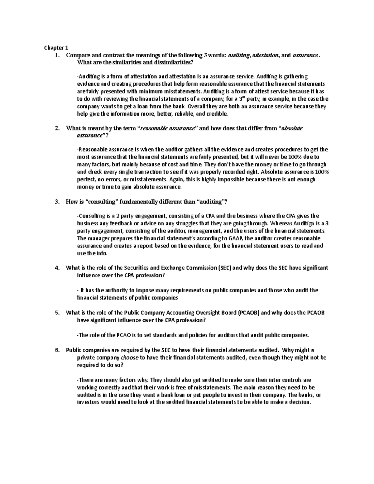 Exam 1 essay questions - Lecture notes 1,37,10 - Chapter 1 1. Compare ...