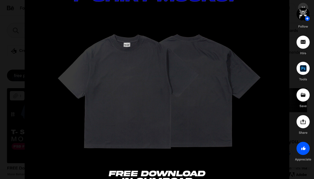Regular T- Shirt Mockup (FREE Download) on Behance - free psd t shirt ...