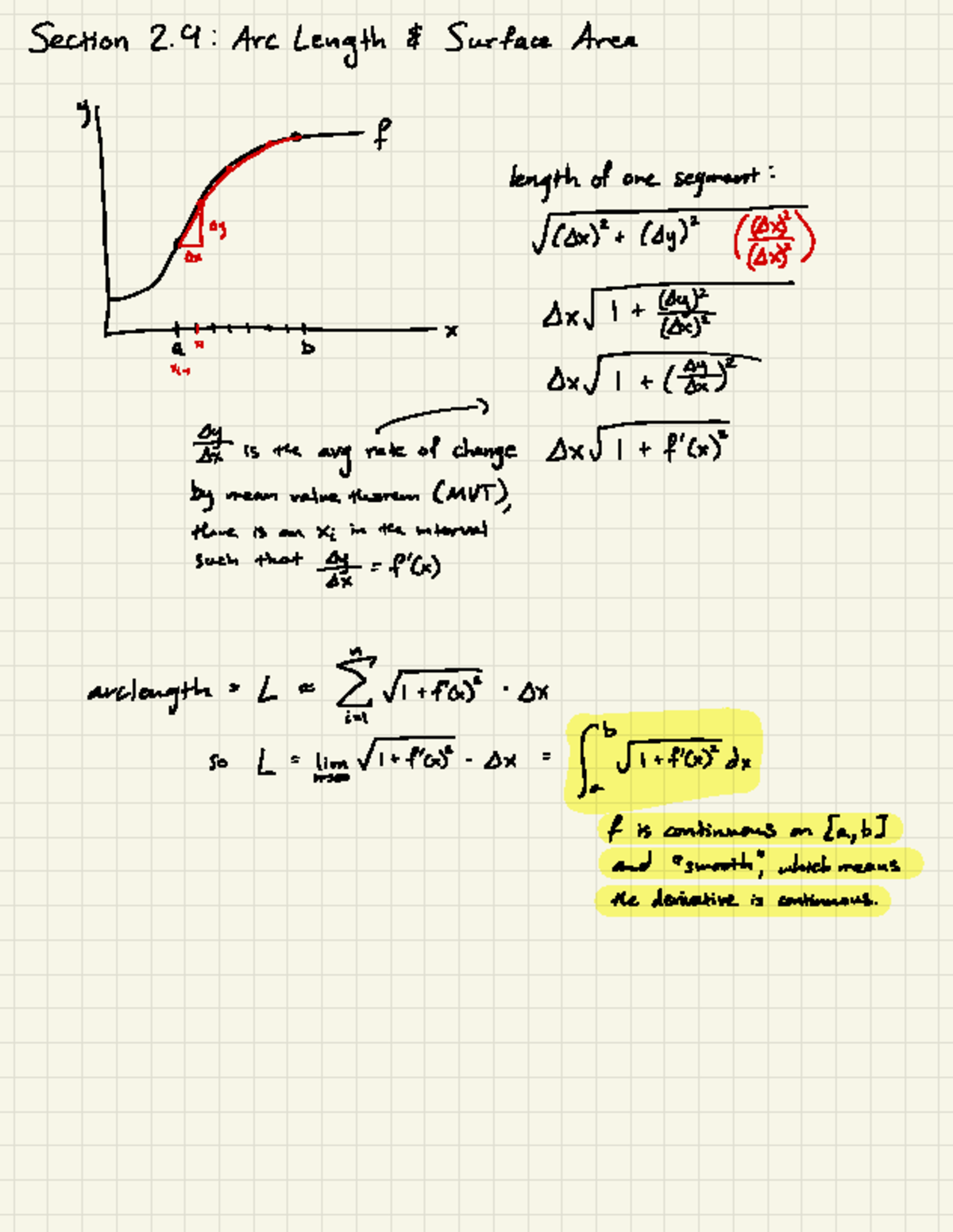 Calculus II - Arc Length and Surface Area - Section 2. 4 : Arc Length & Surface Area length of ...