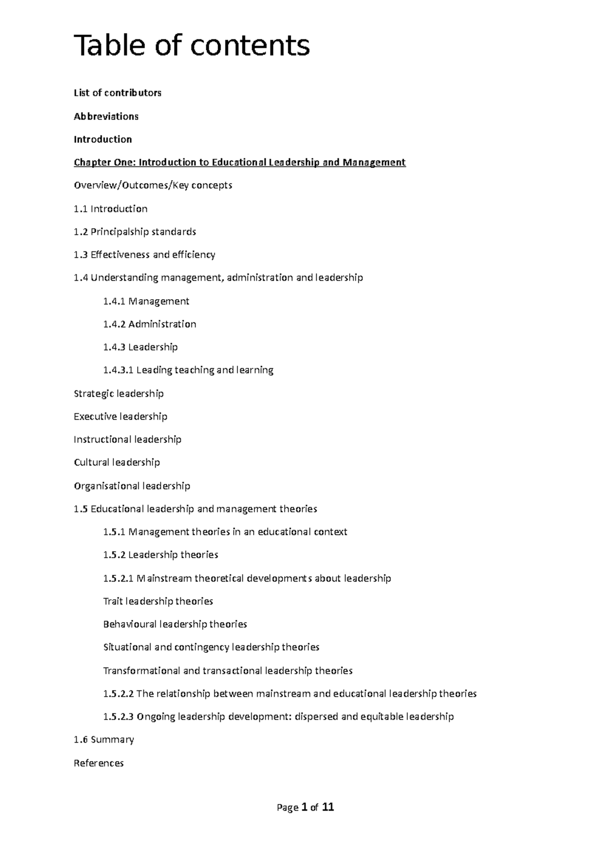 Table of contents - Table of contents List of contributors ...