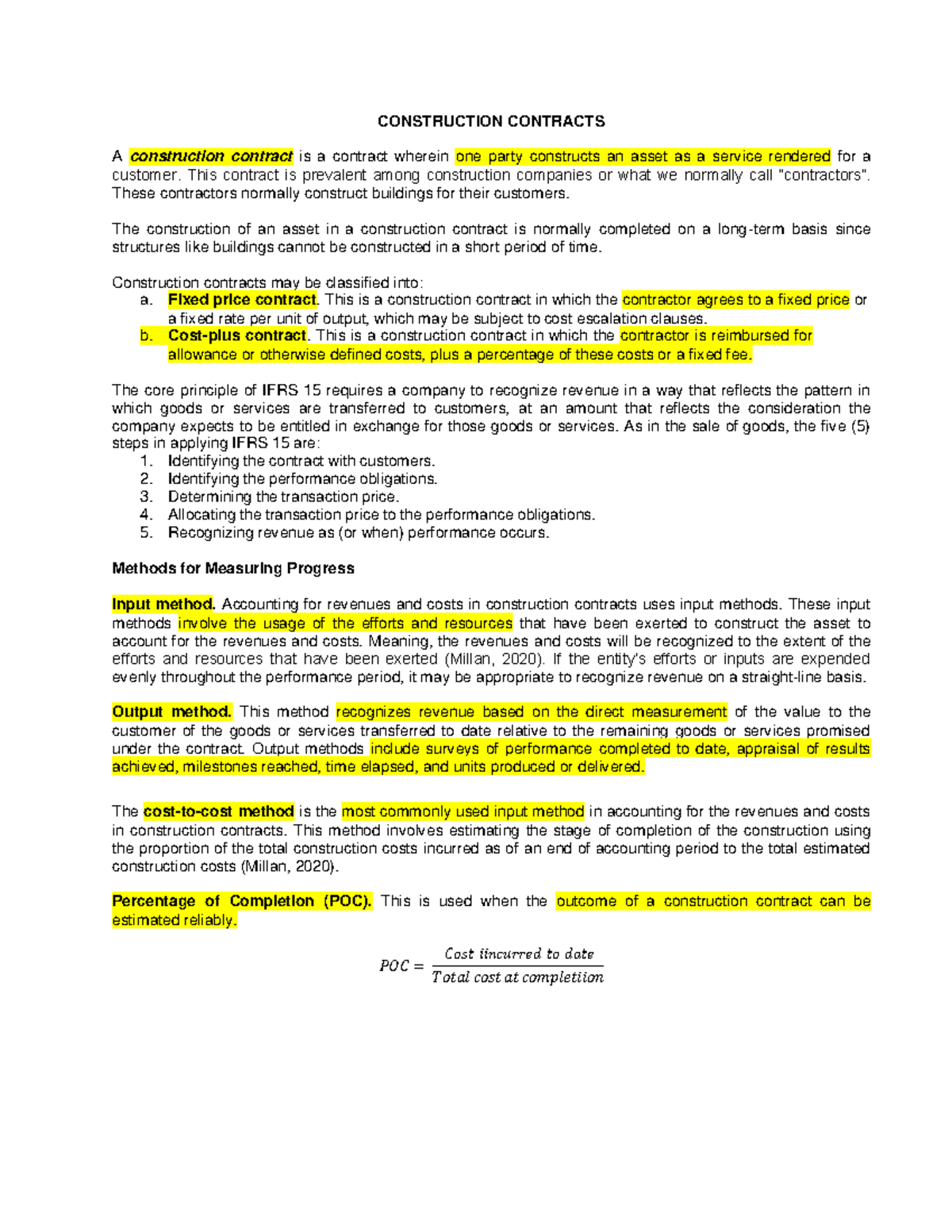 Note 6 - Accounting for Special Transactions - CONSTRUCTION CONTRACTS A ...