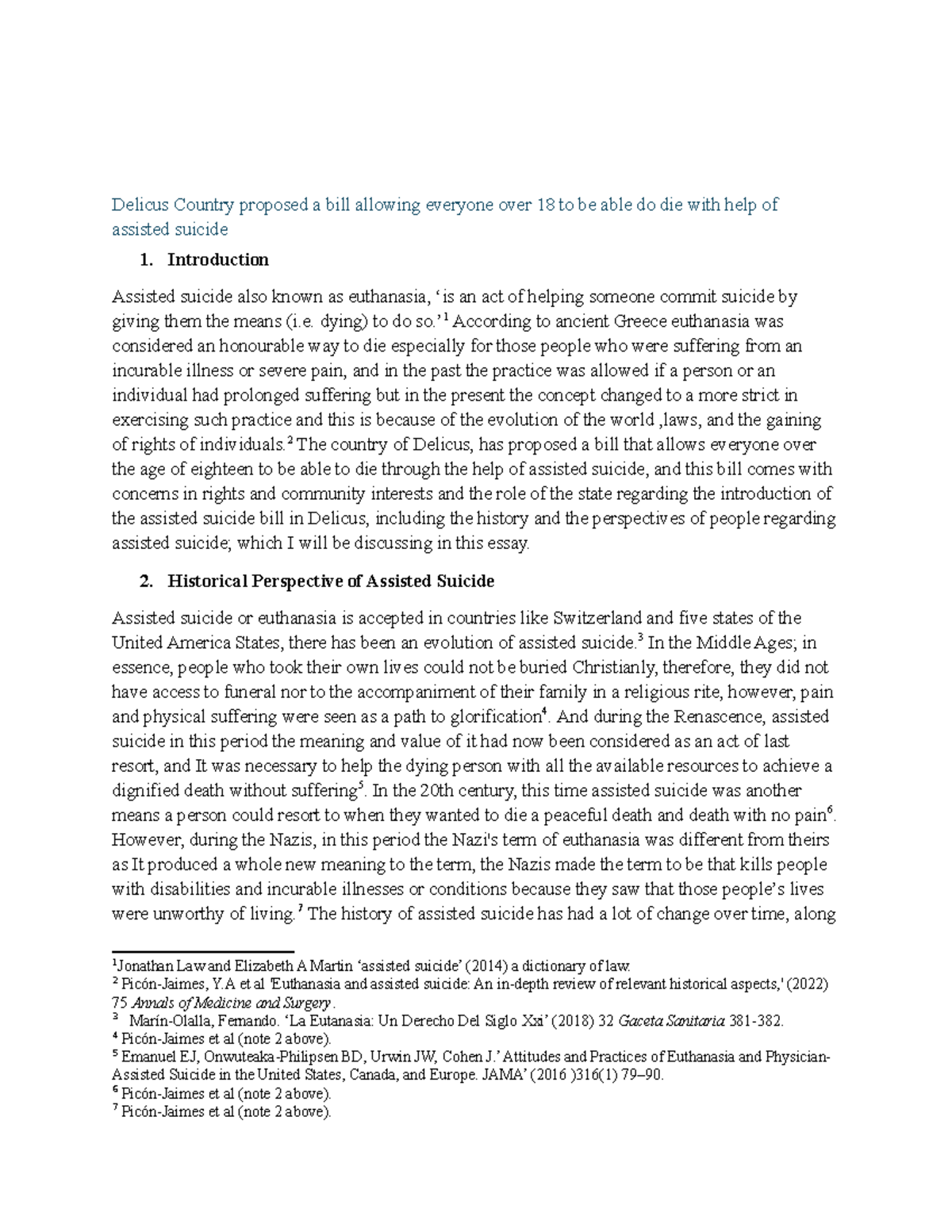 Juris Part 2 - Summary - Delicus Country proposed a bill allowing ...