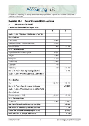 2019 Accounting Unit 3 Outcome 1 Set 1 Solutions Book Final - PES 2019 ...