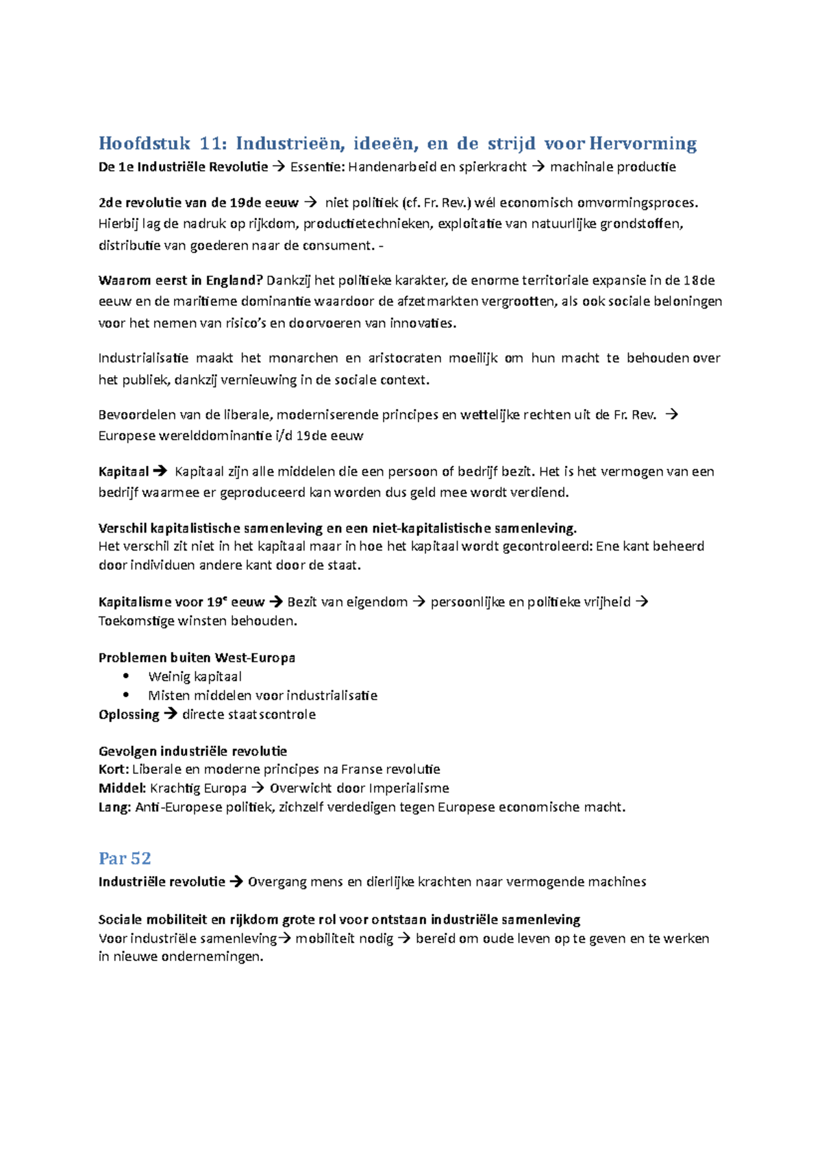 Samenvatting Mod - Hoofdstuk 11: Industrieën, ideeën, en de strijd voor ...