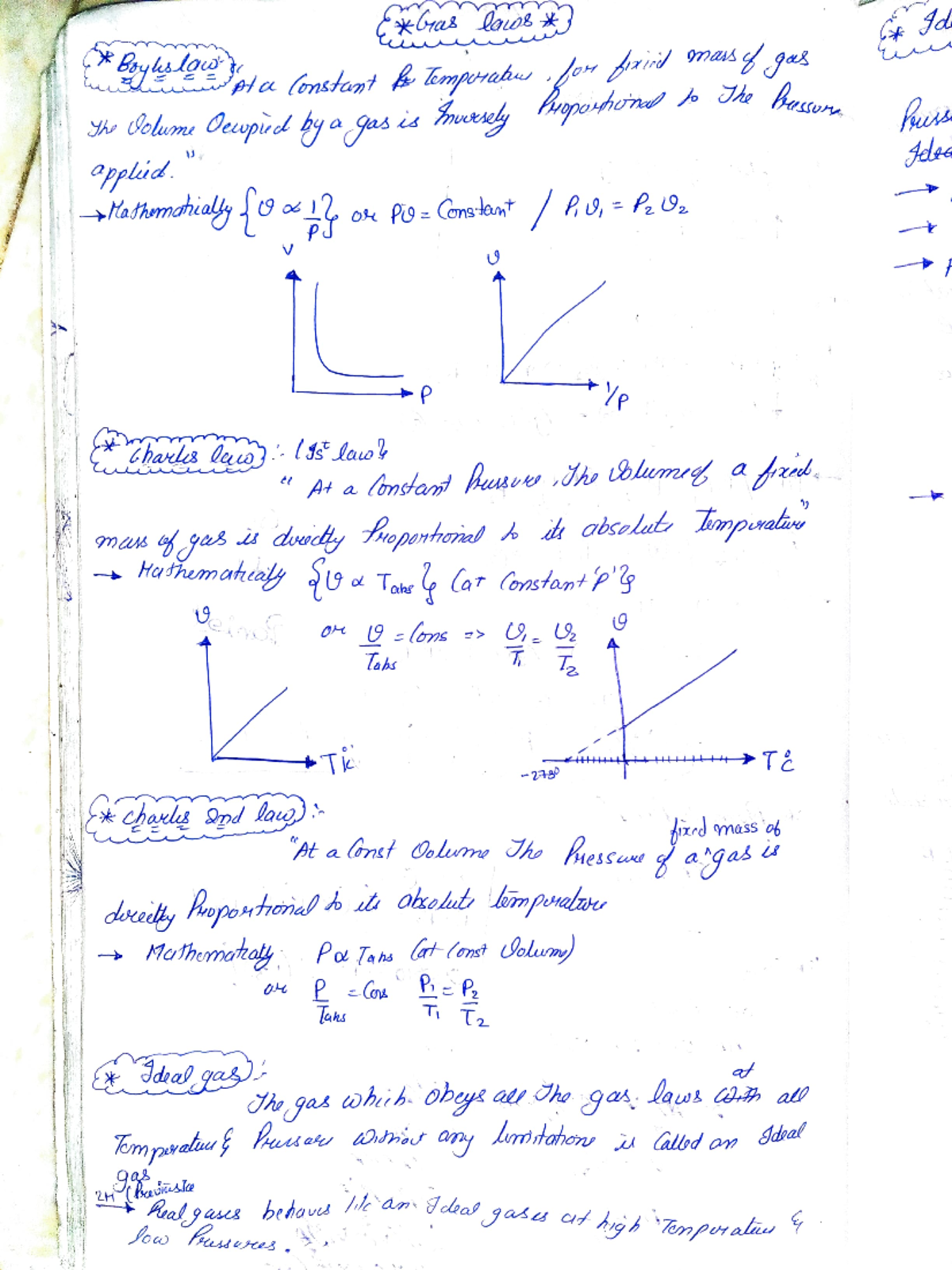 Gas Laws (Complete Notes with Example and Imp Formulas) - , ~ Ctca .J1 ...