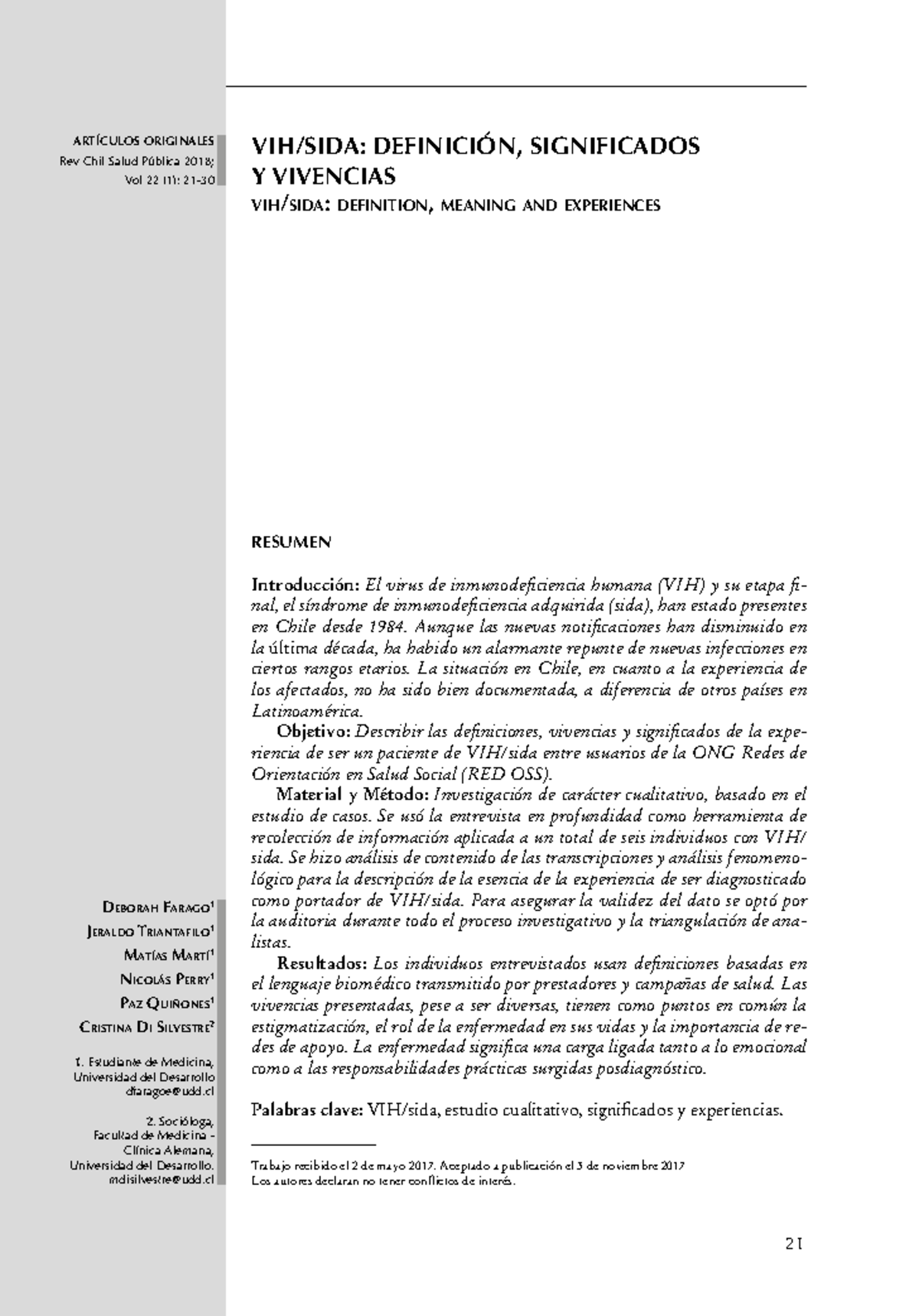 VIH/SIDA: DEFINICIÓN, SIGNIFICADOS Y VIVENCIAS - Procesos Biológicos ...