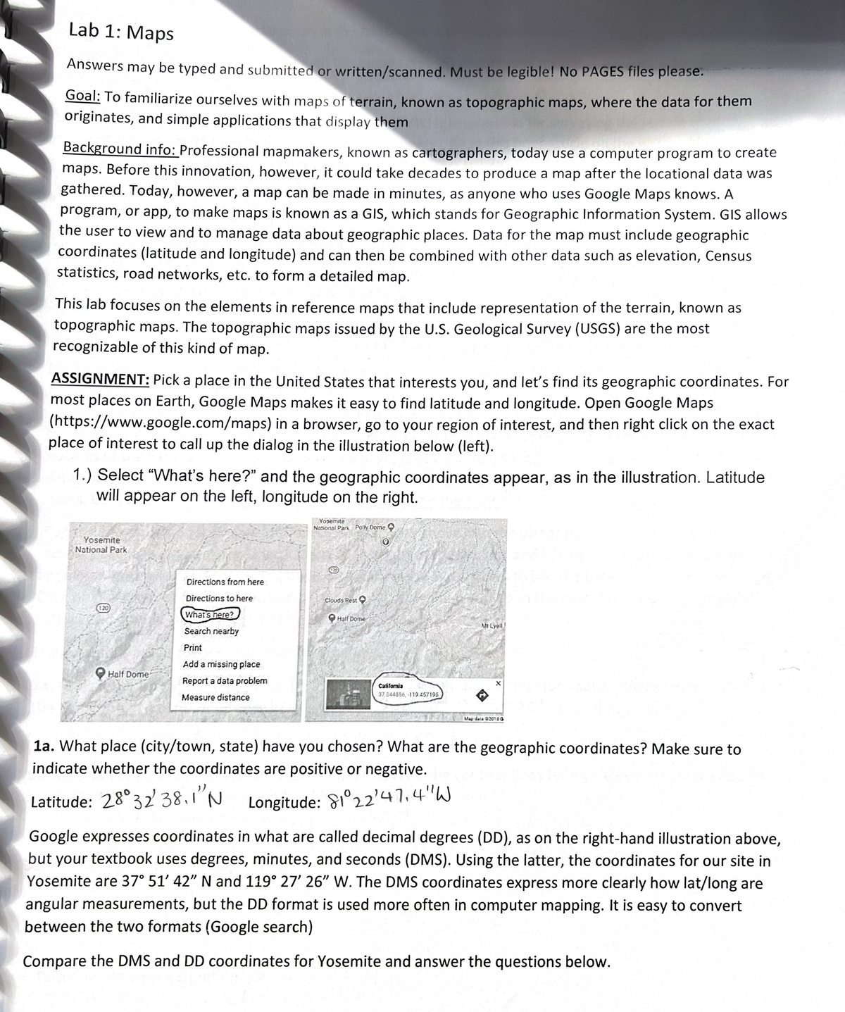 Labs 1 - lab 1 summer - GEOG 101 - Studocu