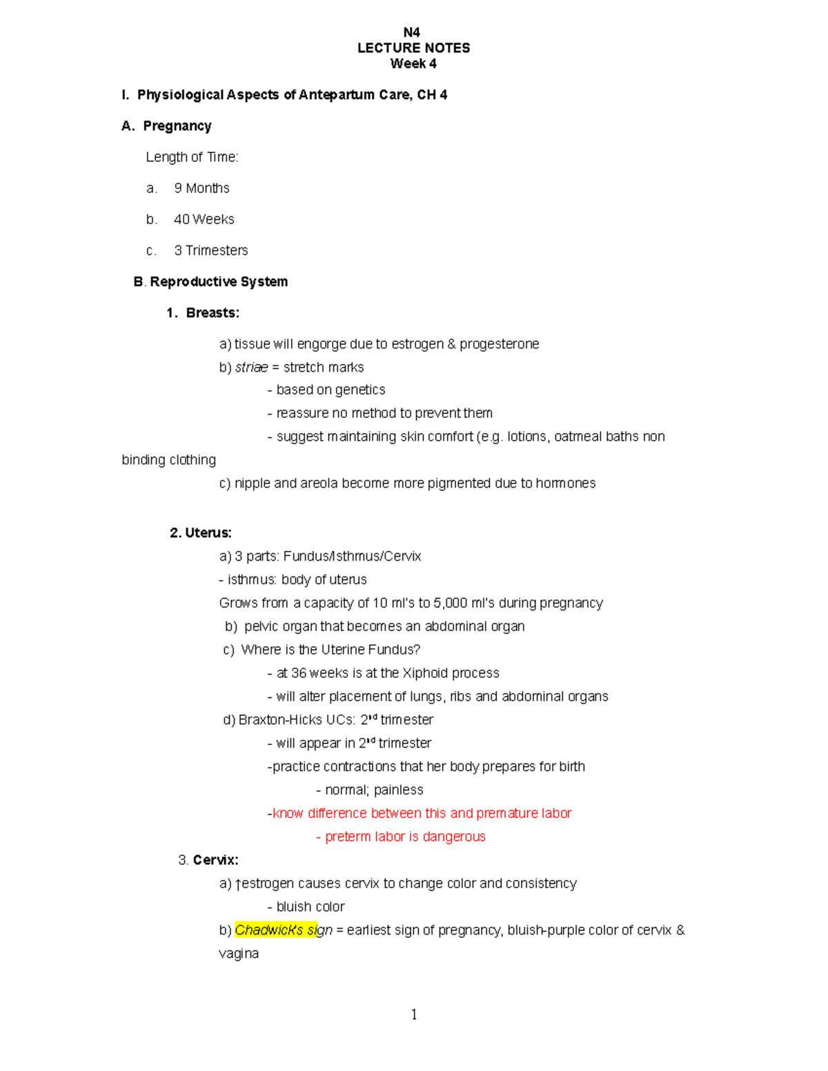 Lecture notes week4 10 - N LECTURE NOTES Week 4 I. Physiological ...