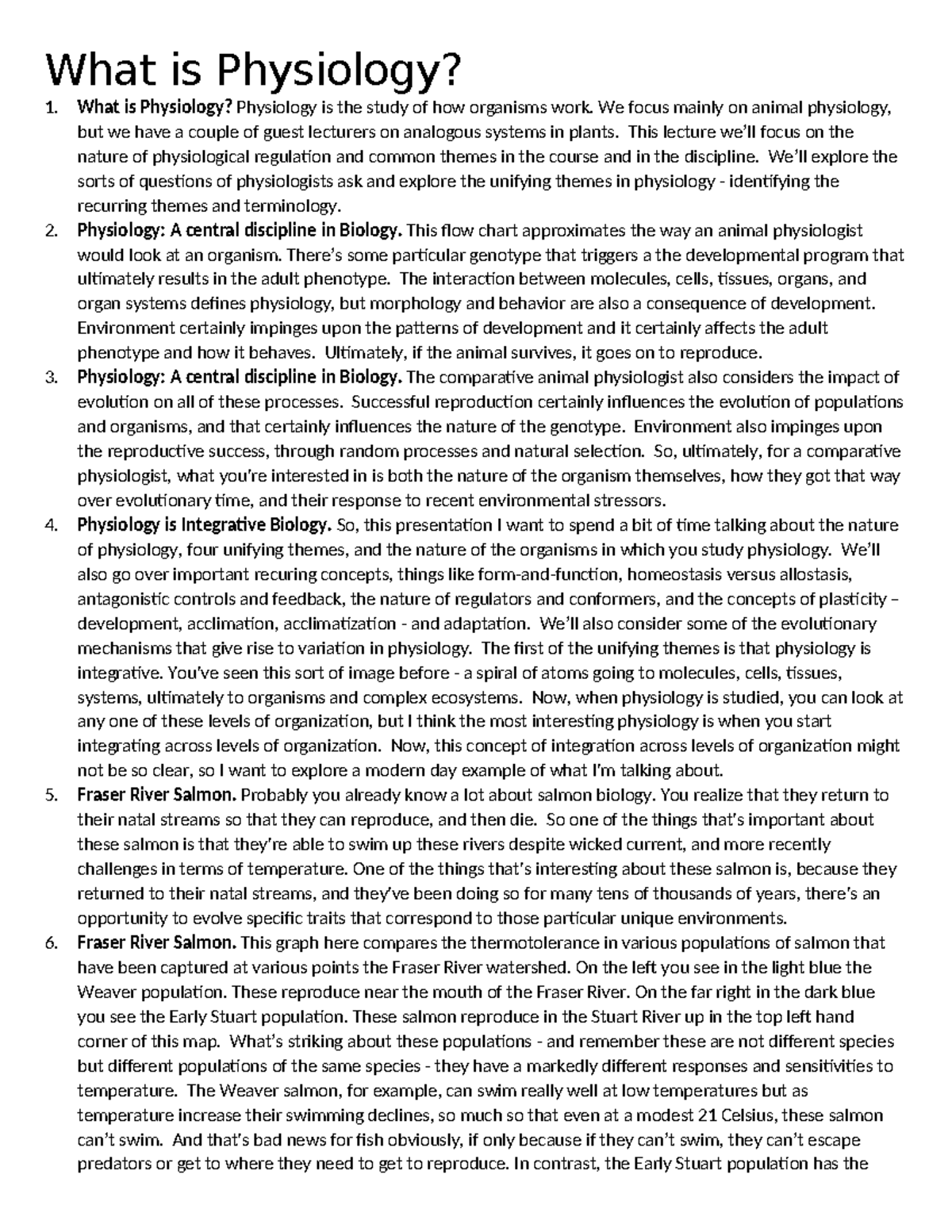 10 What is physiology transcript - What is Physiology? What is ...