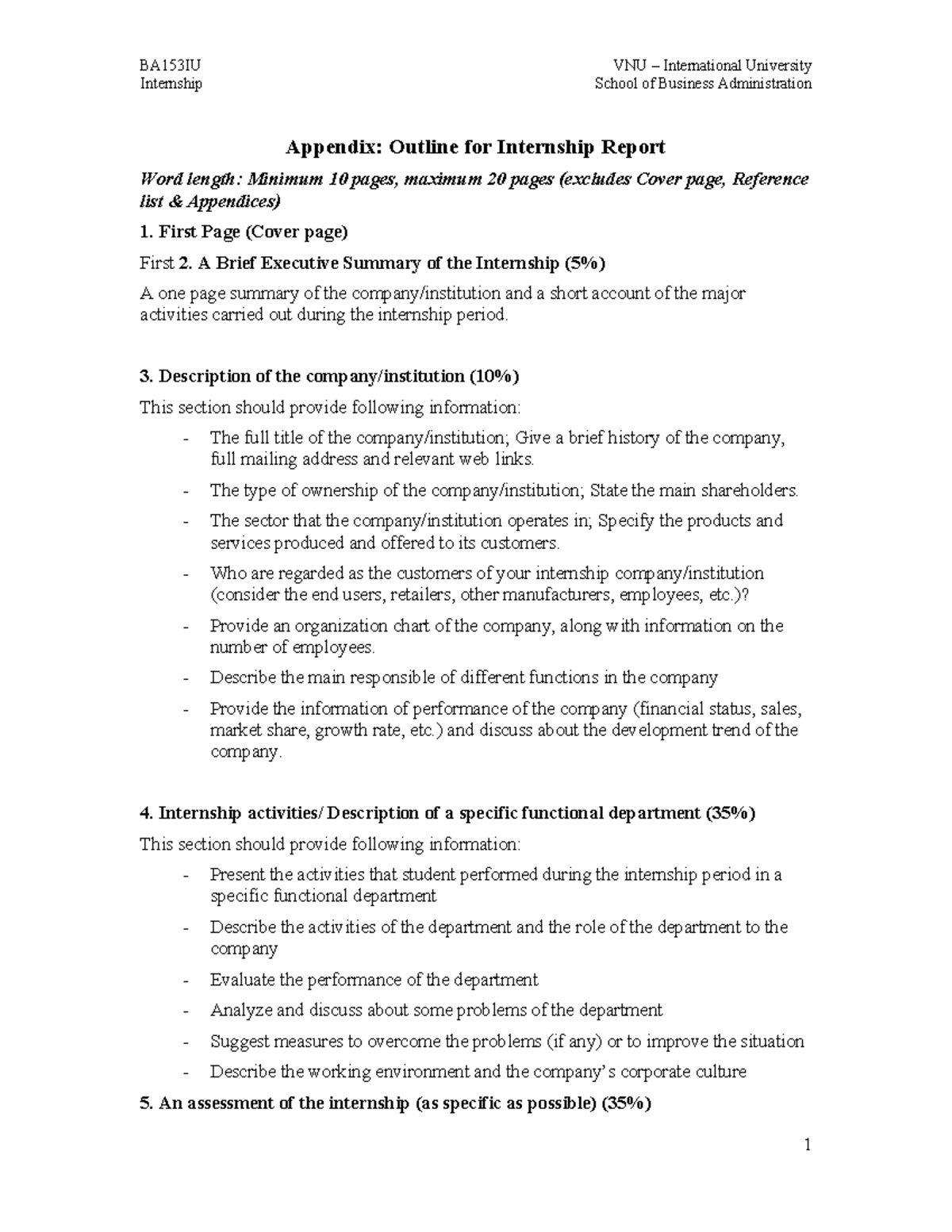 Internship Appendix - ưeqửtyuilop - Internship School of Business Administration Appendix ...