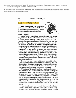 Case #1 - Marcus Tommy - Case Study - Case #1 – Marcus Tommy Initial Problems: Marcus Tommy is ...