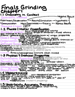 Chem final study guide pt 1 - Chem 1 final study guide- 4/29/ Week 1 ...
