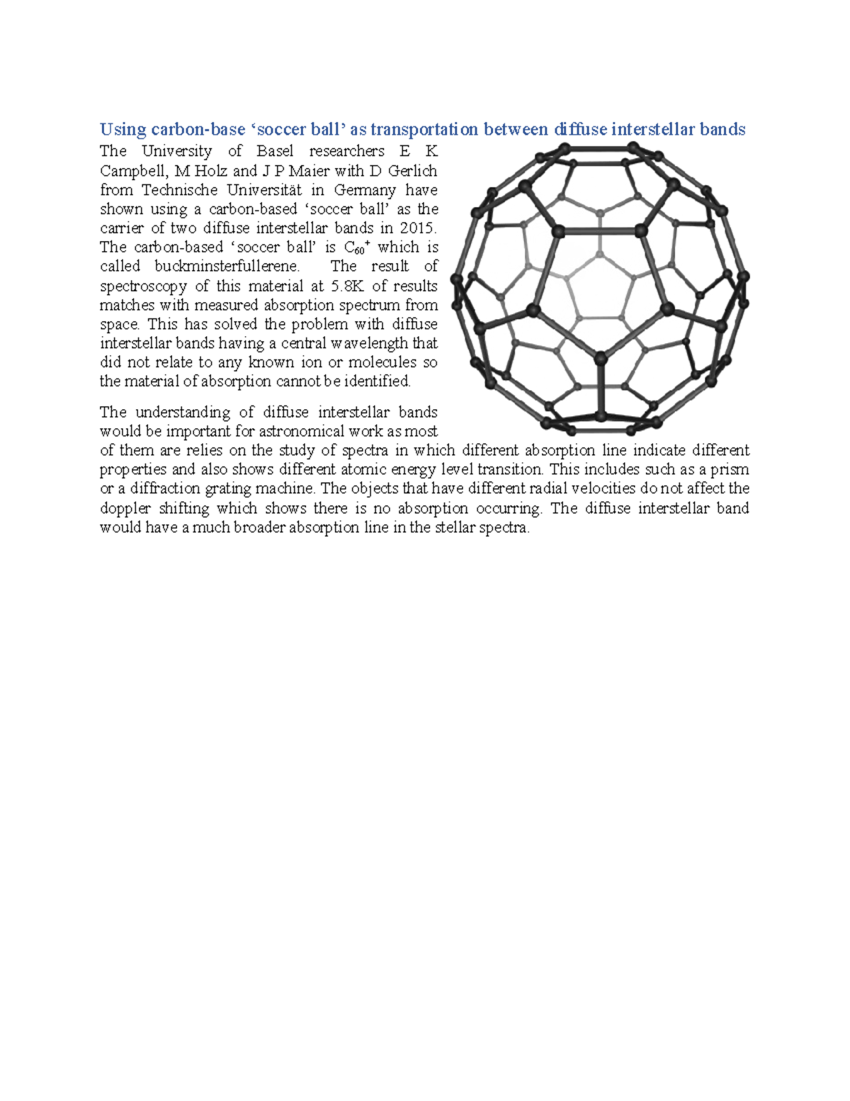 Press release - Assignment 1 - Using carbon-base ‘soccer ball’ as ...