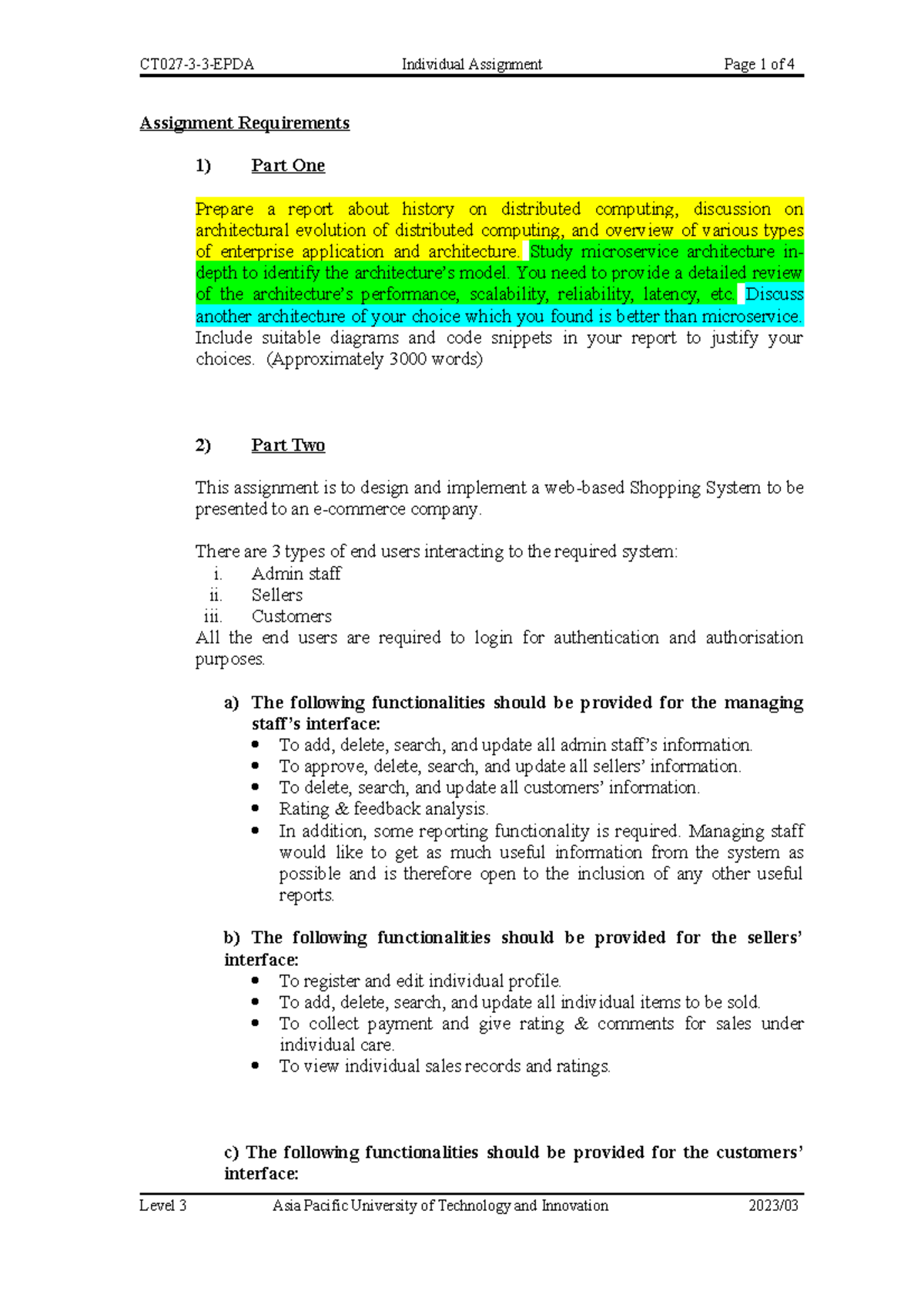 05-2 Assignment-Question CT027-3-3 EPDA 3F2302 - Assignment ...