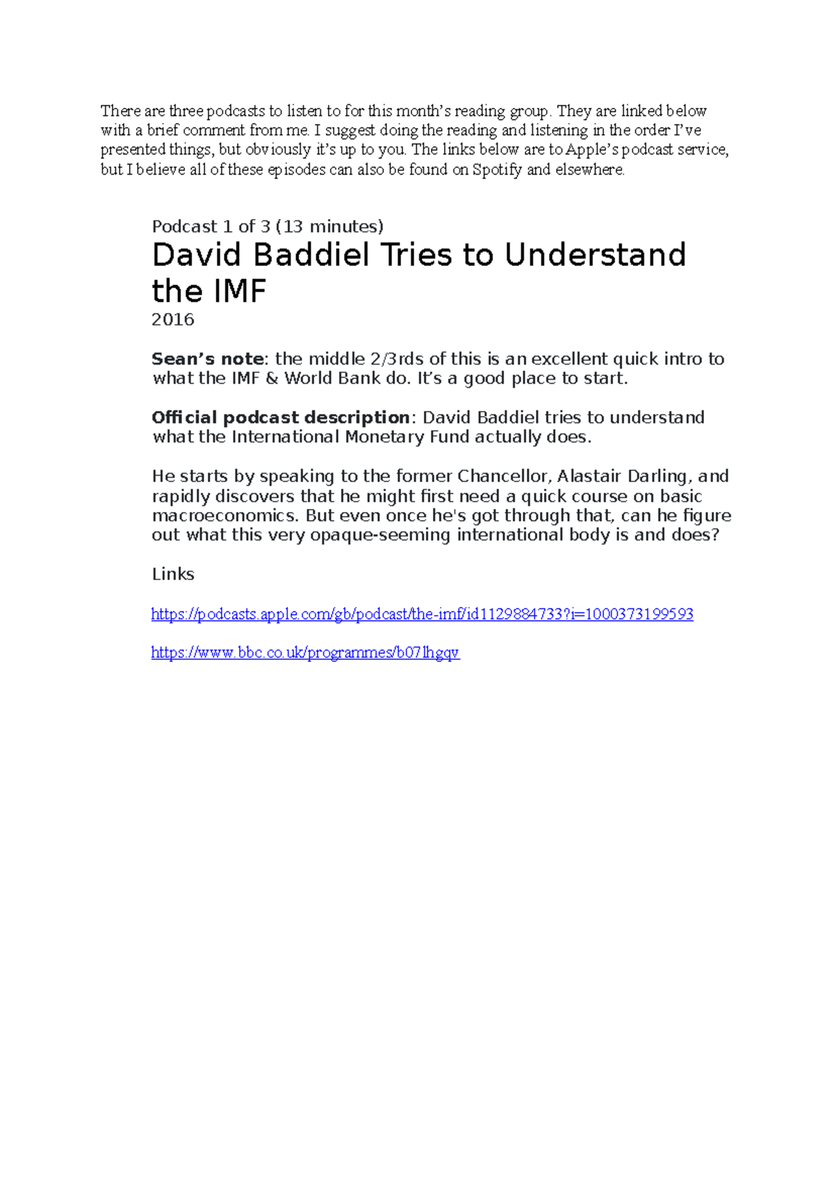 1 - Podcast - David Baddiel Tries to Understand the IMF - There are ...